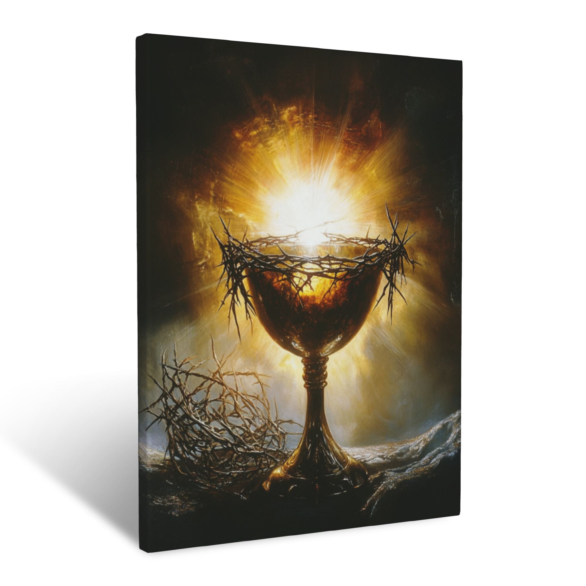 CozyNet A Radiant Chalice Surrounded By Light With A Crown Of Thorns ...
