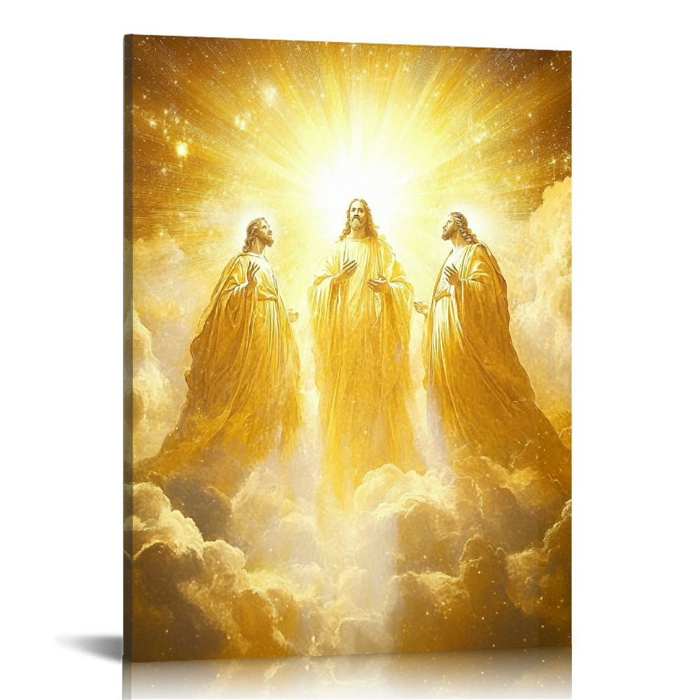 CozyNet A Radiant Depiction Of The Holy Trinity Father On & Holy Spirit ...
