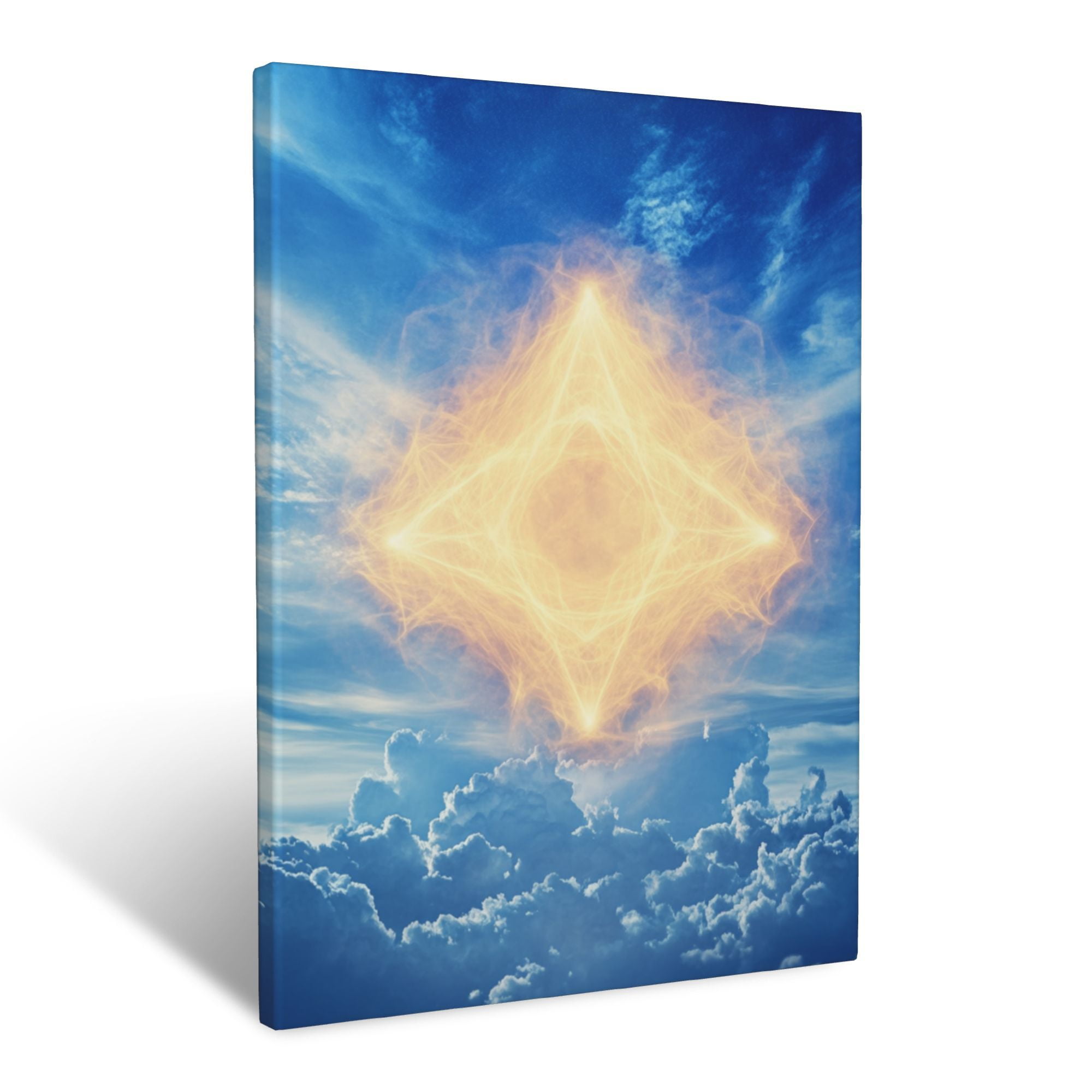 CozyNet A Radiant Holy Trinity Symbol Glowing In A Heavenly Blue Sky ...