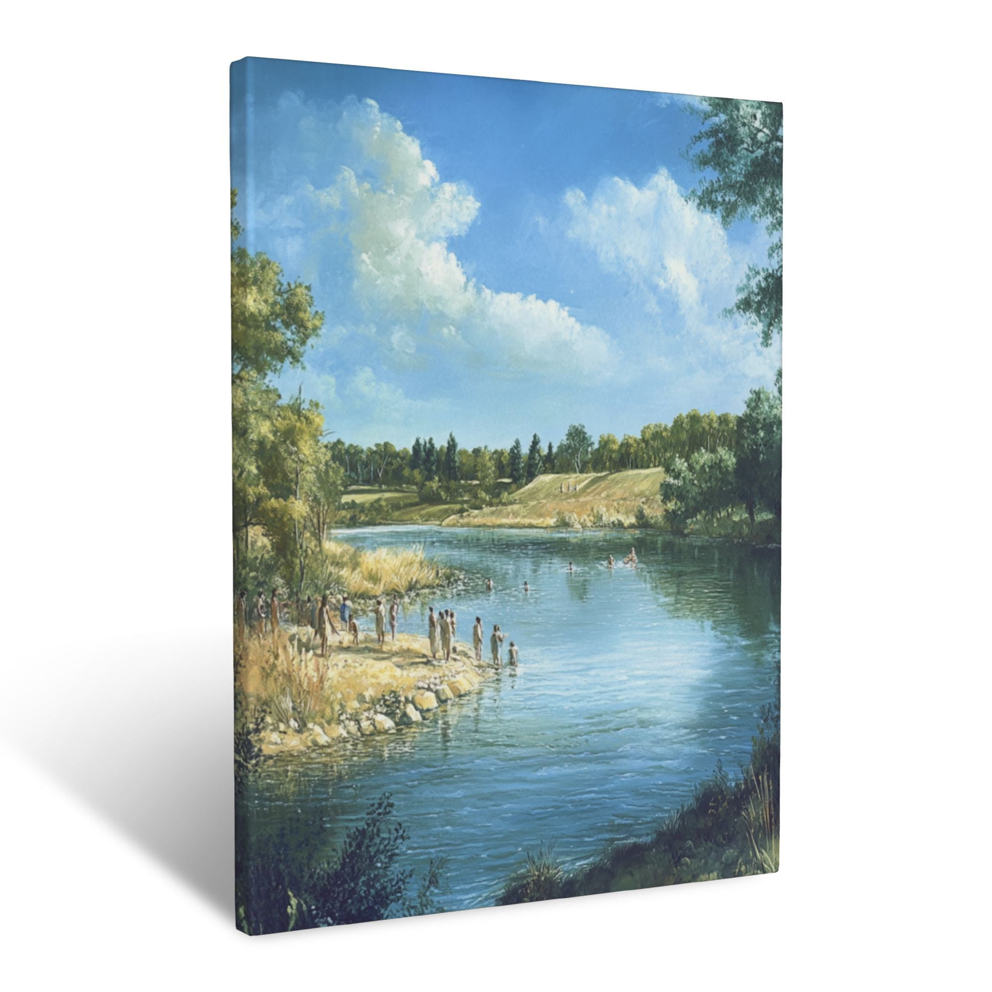 CozyNet A Serene River With A Baptism Ceremony Taking Place In The ...