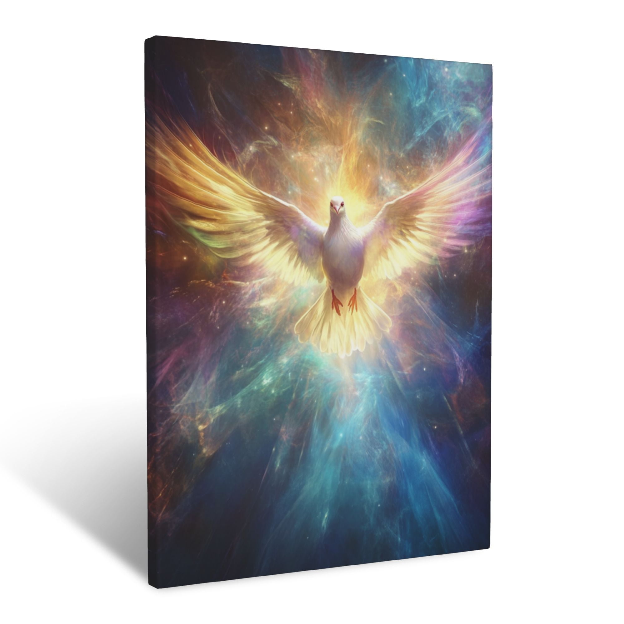 CozyNet A Shining Dove Descending From The Heavens, Surrounded By A ...