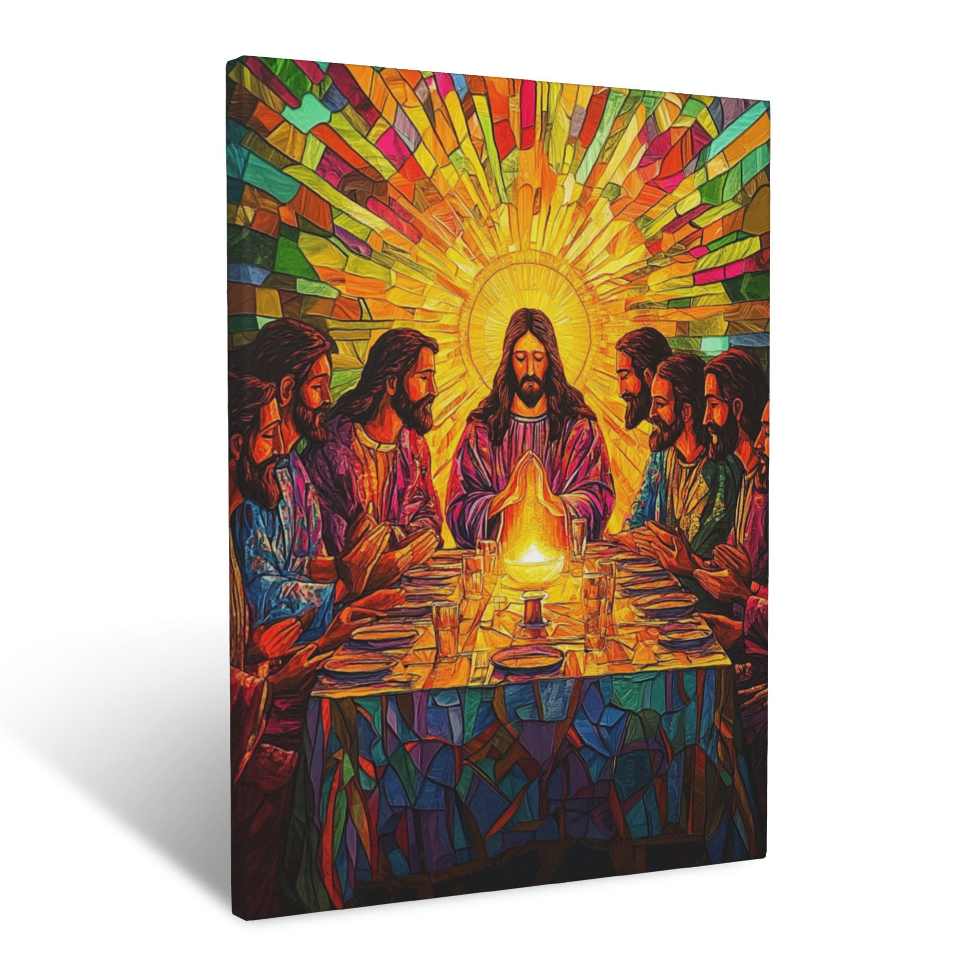 CozyNet A Vibrant Depiction Of The Last Supper Glowing Brightly, With ...