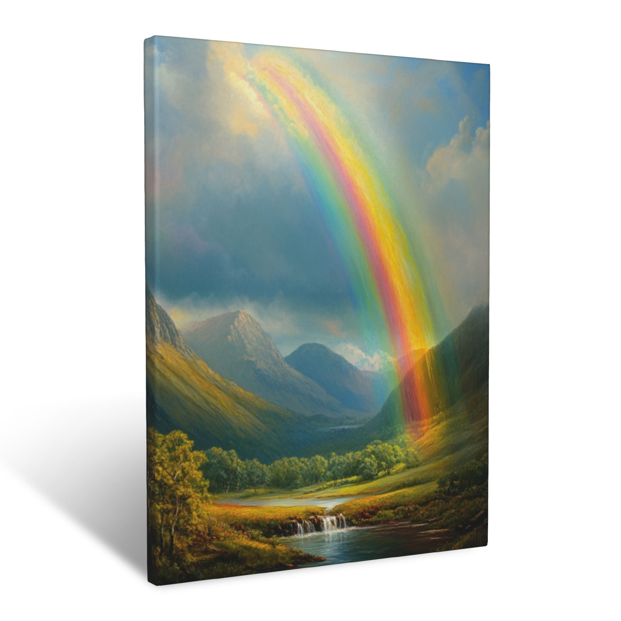 CozyNet A Vibrant Rainbow Arching Over A Peaceful Valley God Promise ...