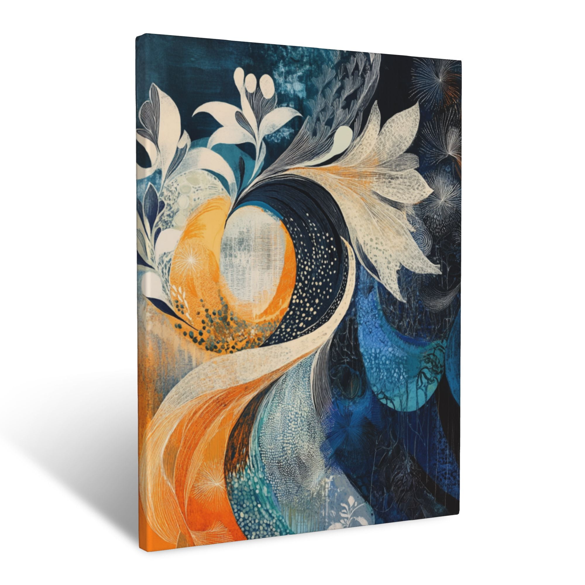 CozyNet Abstract Floral Composition With Dynamic Curves And Richly ...