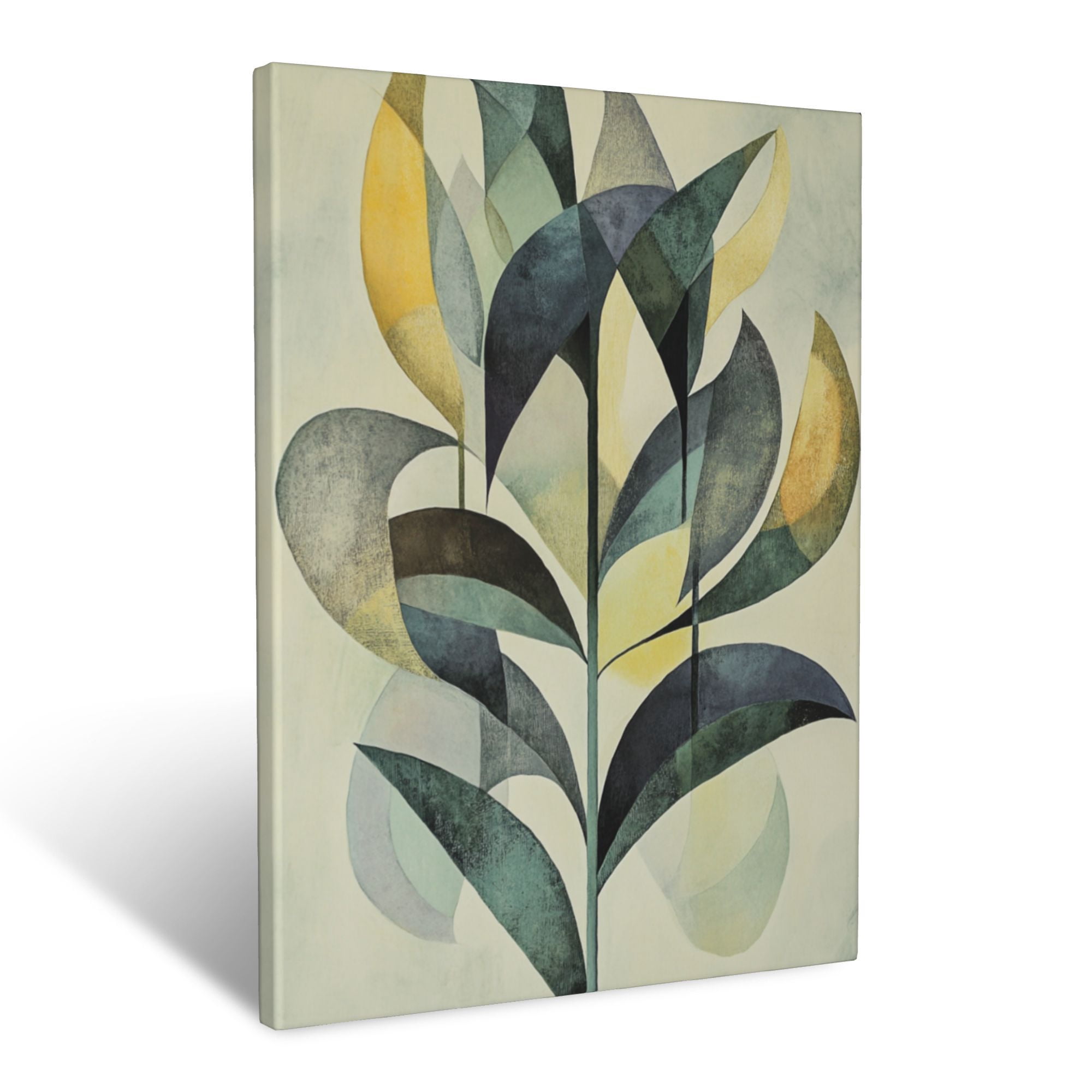 CozyNet Abstract Plant Inspired Composition With Geometric Floral Forms ...