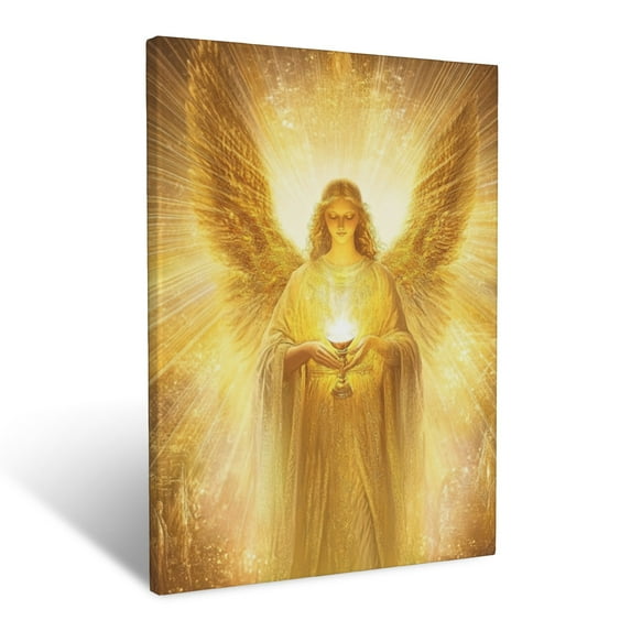 CozyNet An Angel Holding A Chalice Surrounded By Radiant Beams Of ...