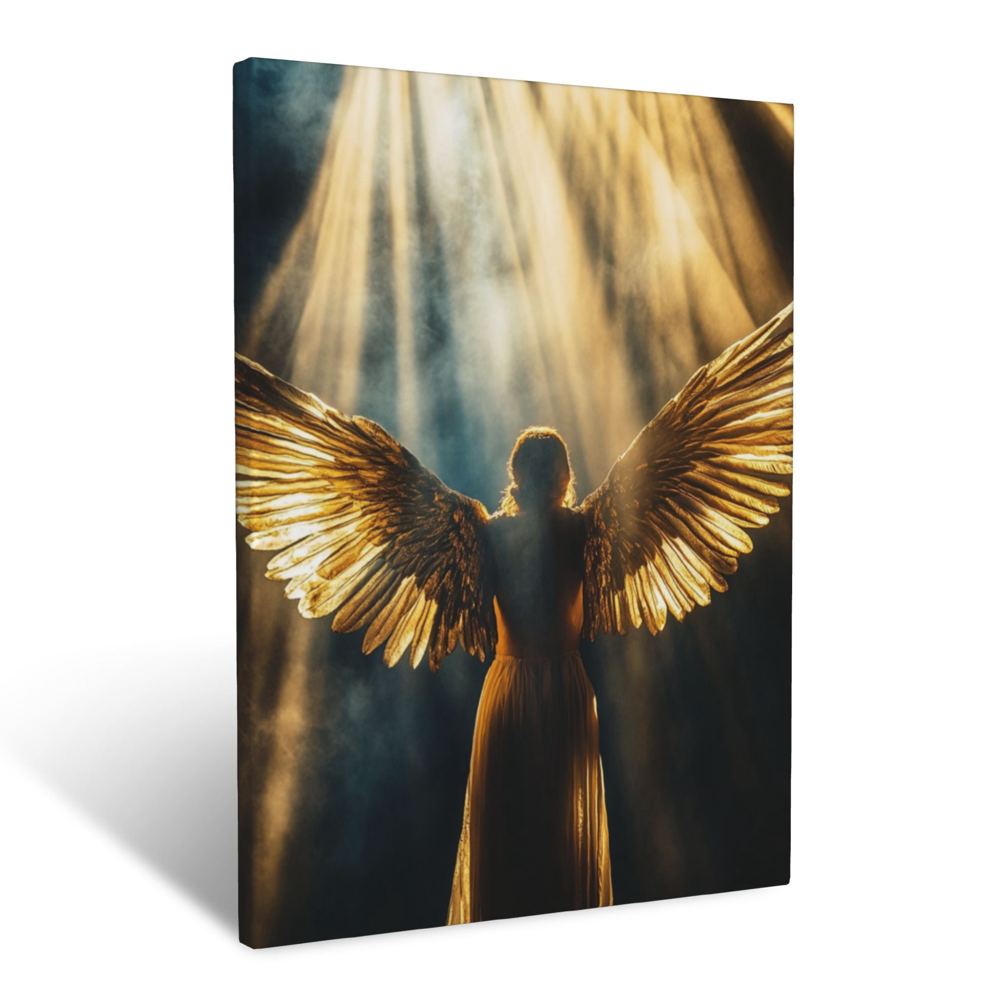CozyNet An Angel With Golden Wings Spreading Blessings Under Radiant ...