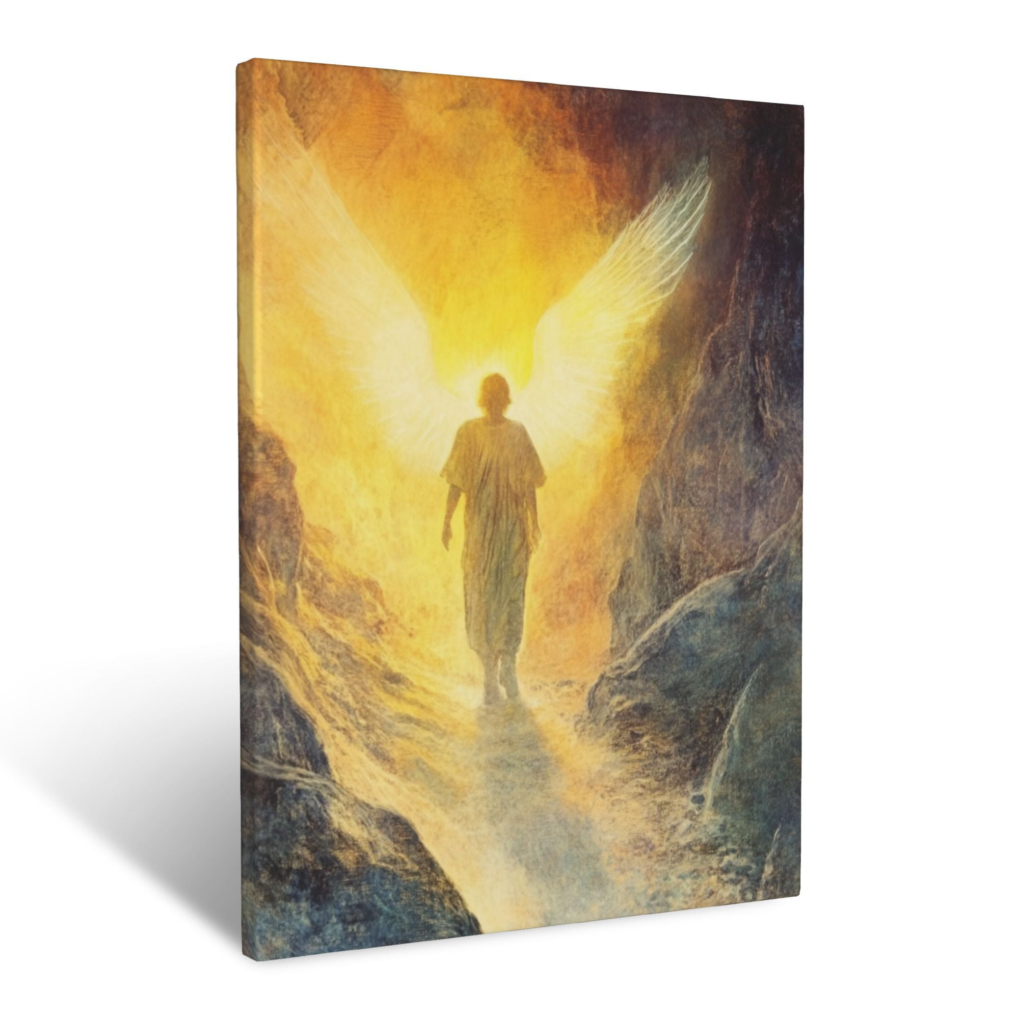 CozyNet Angel Guiding A Glowing Pilgrim On A Journey Radiant Figure ...