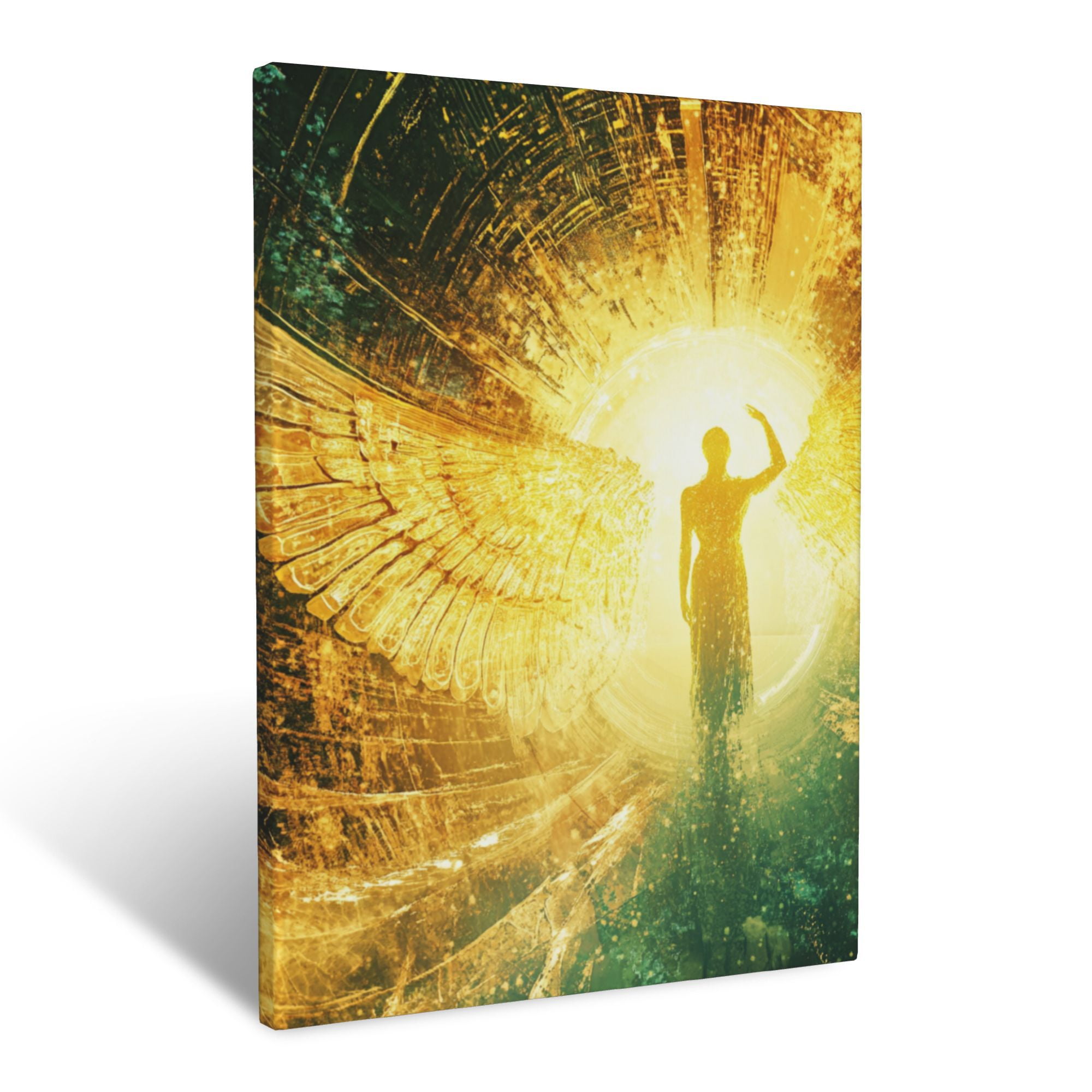 CozyNet Angel Guiding A Glowing Soul Toward Divine Light Radiant Figure ...