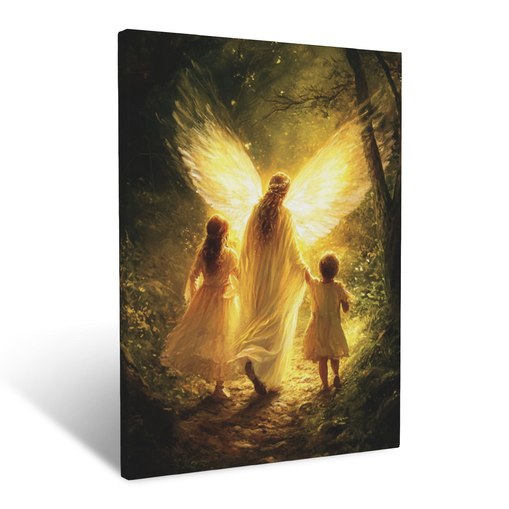CozyNet Angel Guiding A Family With Light Glowing Softly, Symbolizing ...