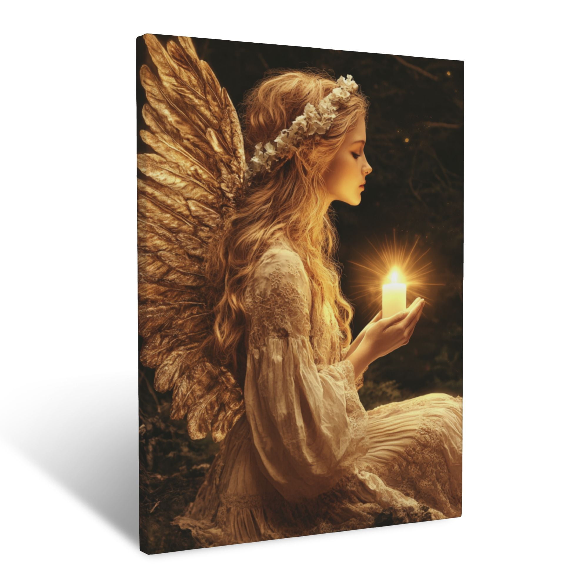 CozyNet Angel Offering A Glowing Candle Of Hope To The Weary A Radiant ...