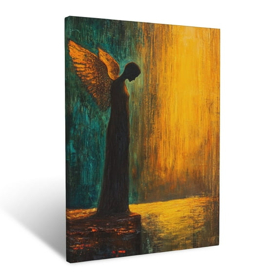 CozyNet Angel Standing By A Glowing River Edge Radiant Figure ...