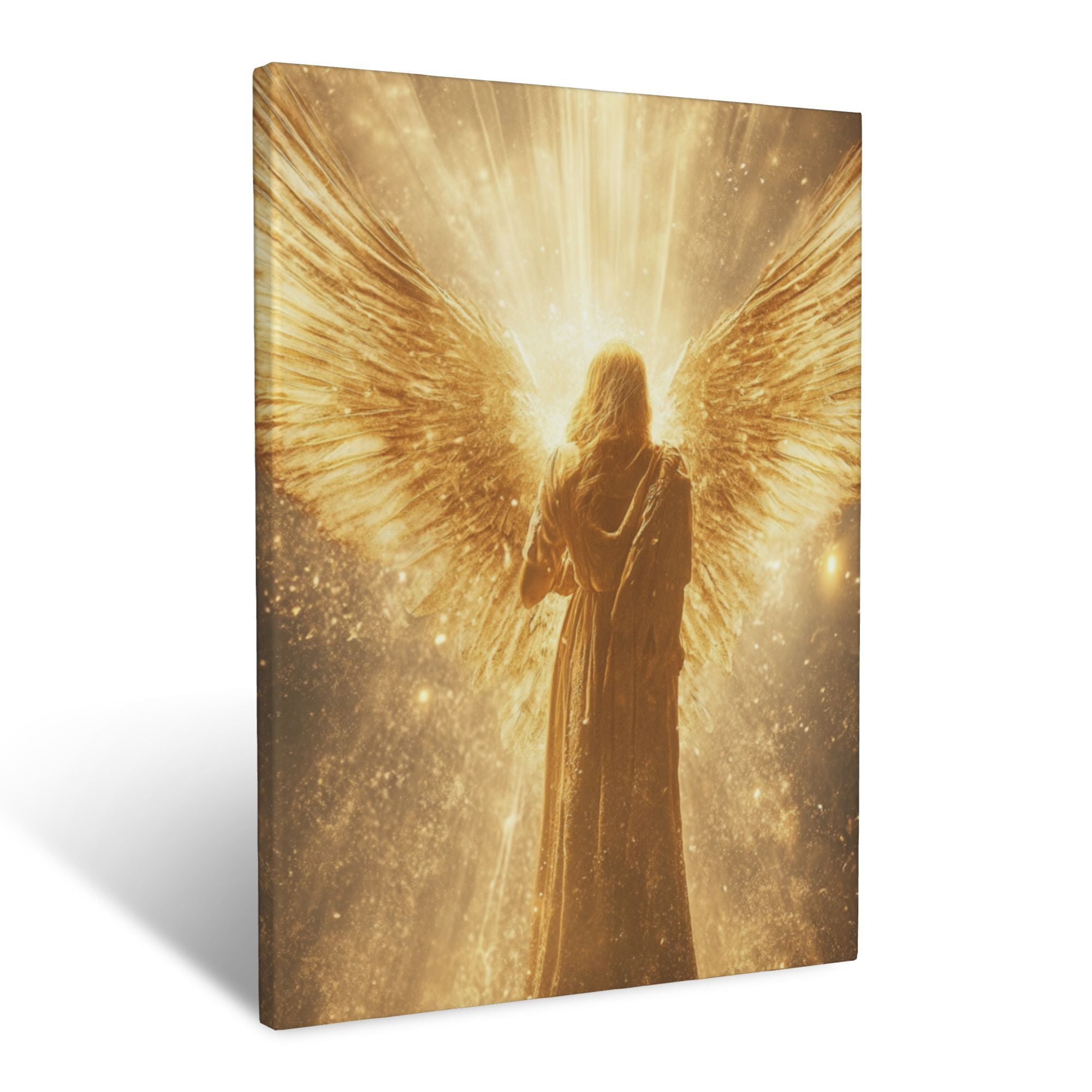 CozyNet Angel Standing Guard At The Gates Of Heaven, Radiant Beams Of ...