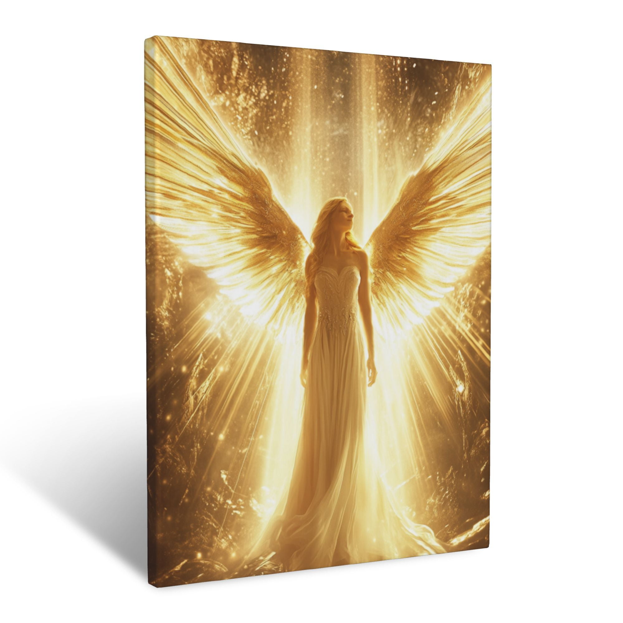 CozyNet Angel Standing Guard At The Gates Of Heaven, Glowing Softly In ...