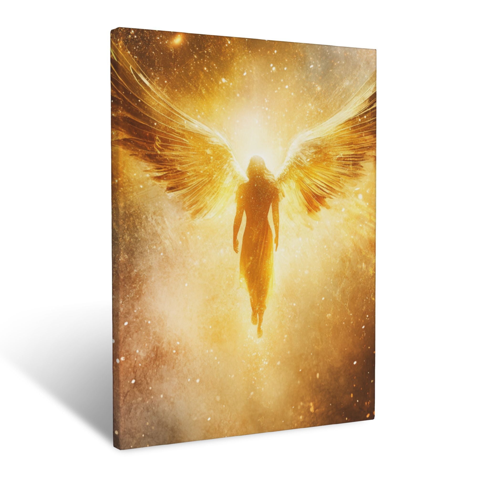 CozyNet Angel With Glowing Wings Ascending To Heaven Radiant Figure ...