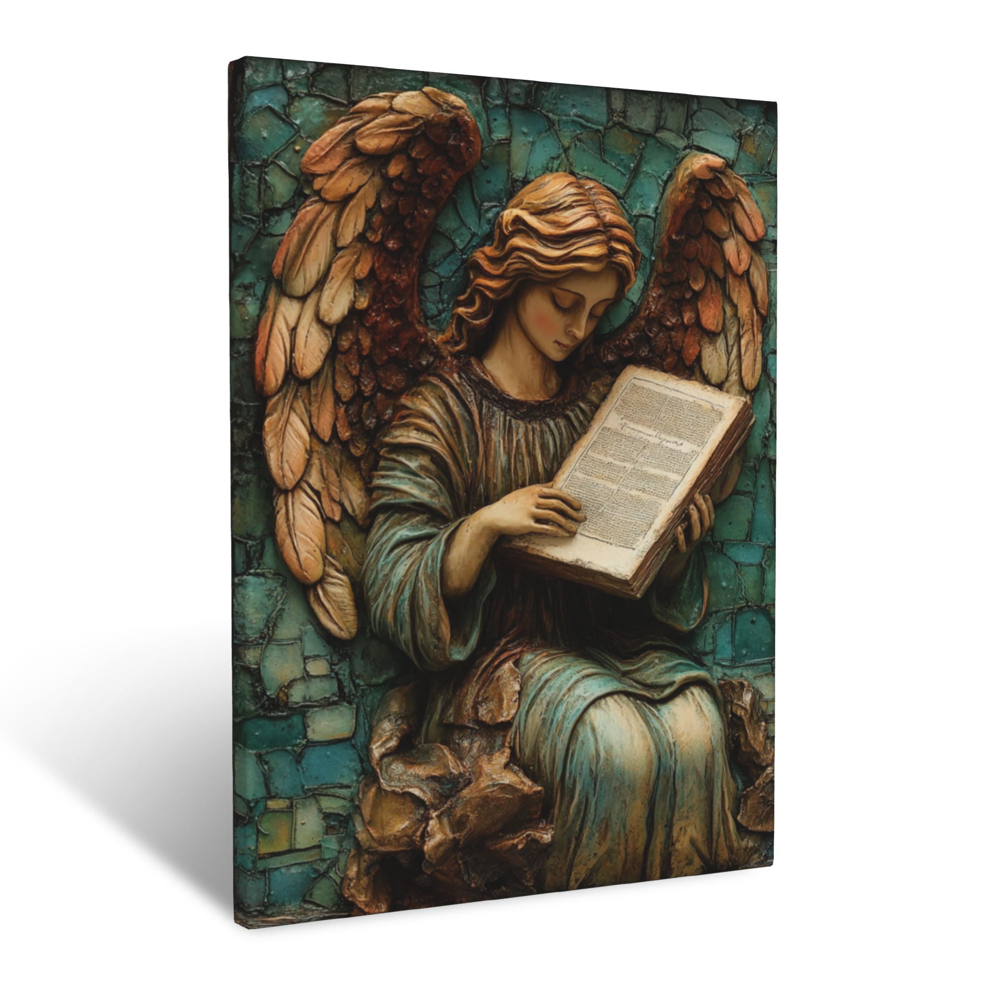 CozyNet Angel With Scroll Of Prophecy Majestic Wings & Glowing Light Of ...