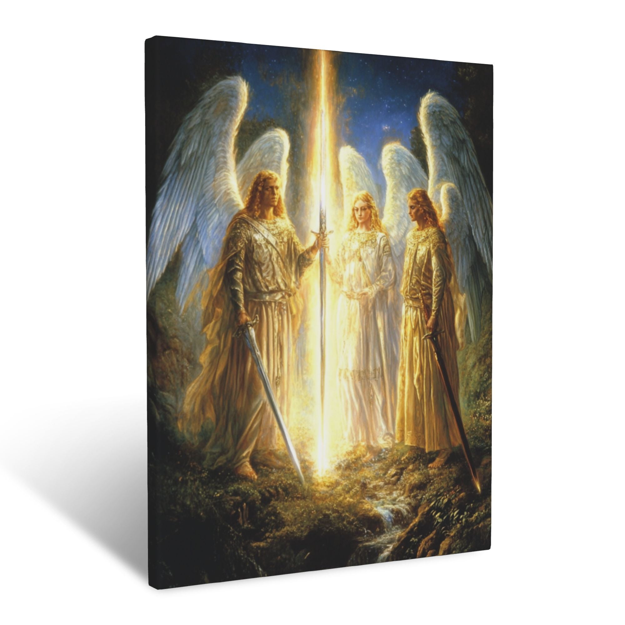 CozyNet Angels Guarding The Garden Of Eden Radiant Swords & Glowing ...