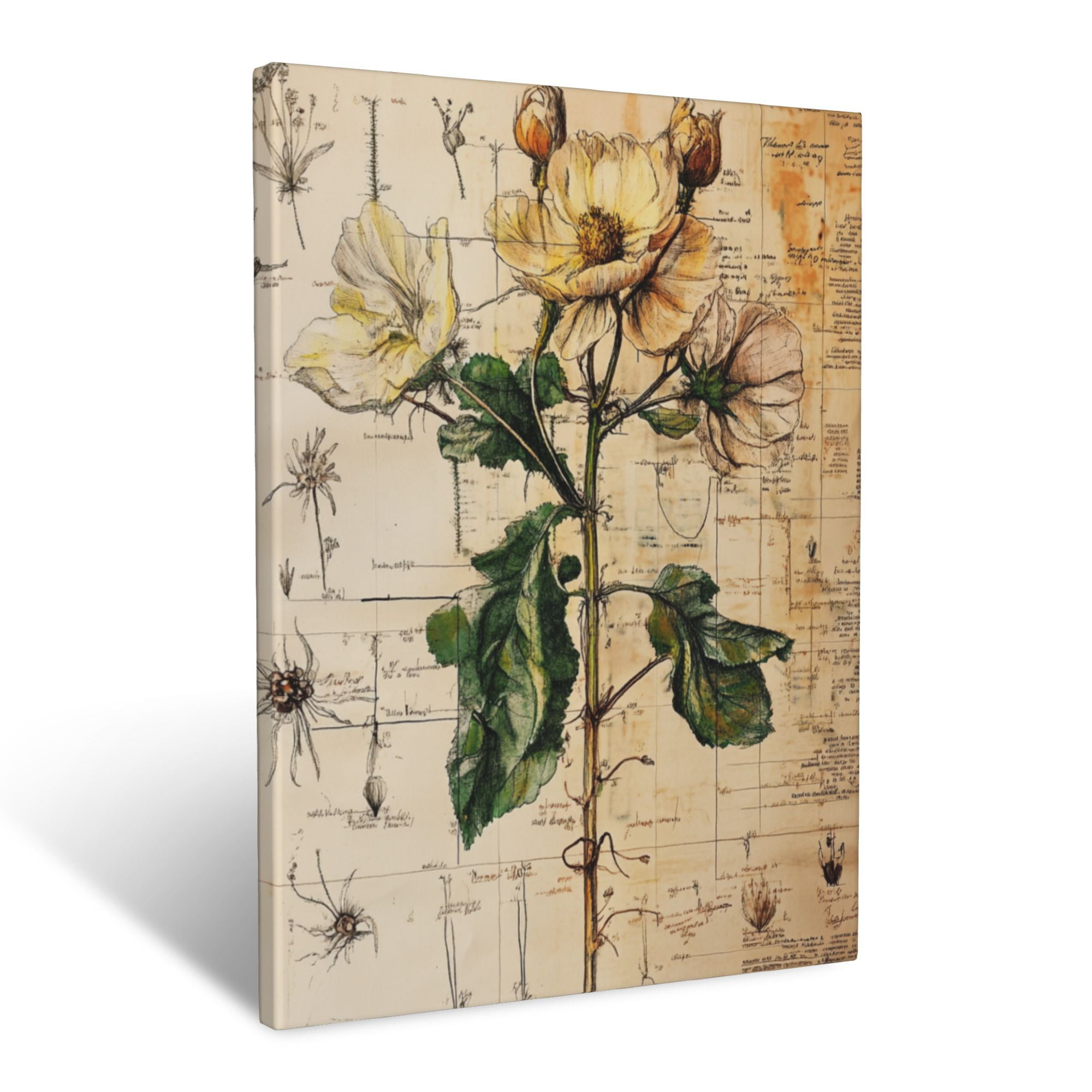 CozyNet Artistic Botanical Diagram With Detailed Notes On Plant Anatomy ...