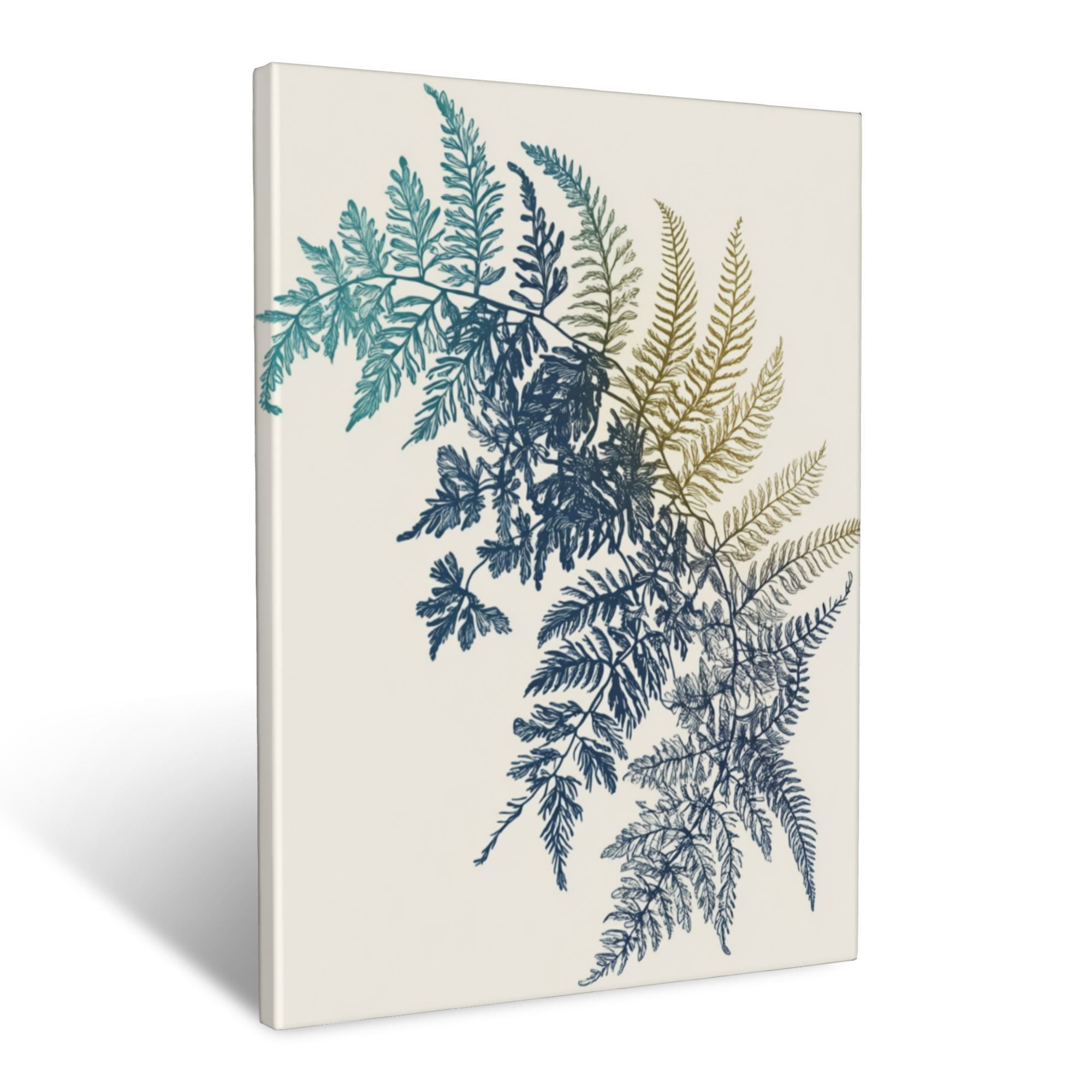 CozyNet Artistic Hand Drawn Illustration Of Overlapping Fern And Ivy ...