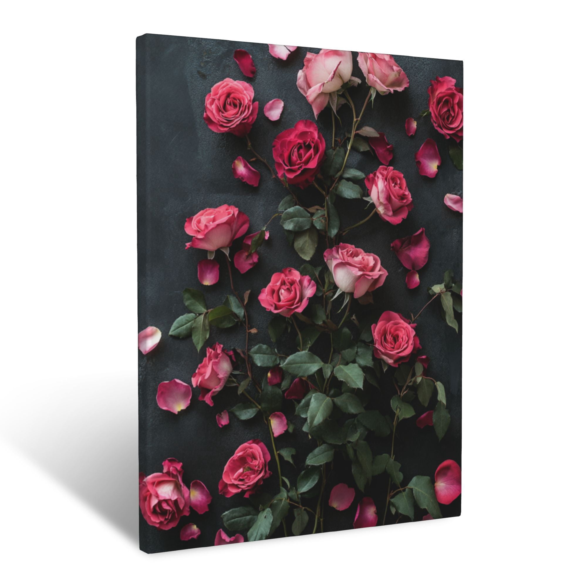 CozyNet Blooming Roses Arranged Artistically With Scattered Petals And ...