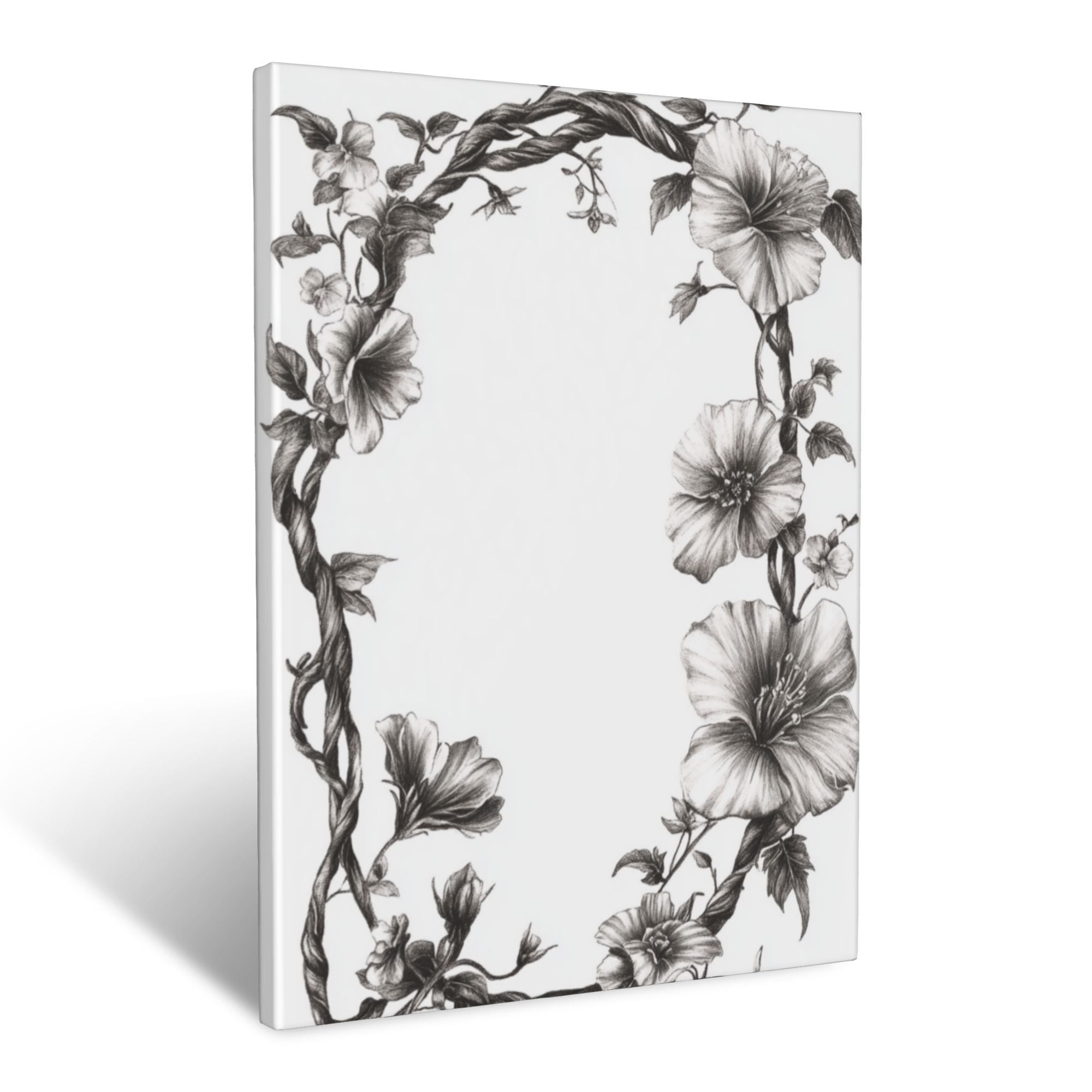 CozyNet Botanical Frame With Looping Vines, Intertwined Blossoms And ...