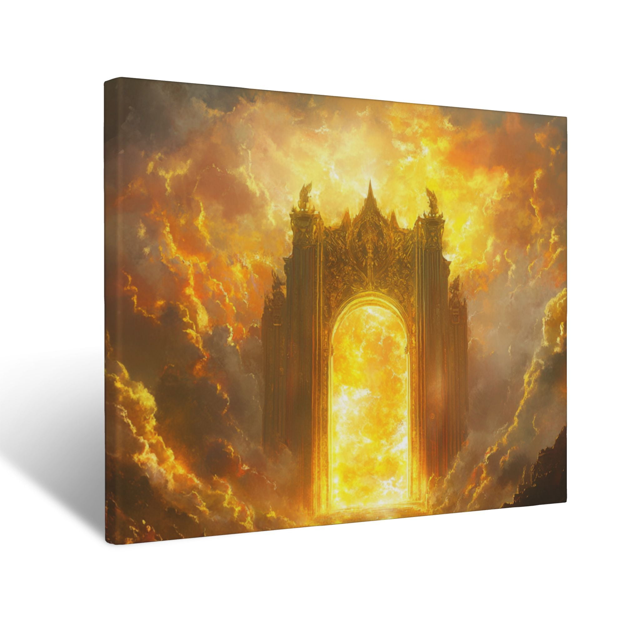 CozyNet Bright Heavenly Gates Glowing In Gold, Surrounded By Radiant ...