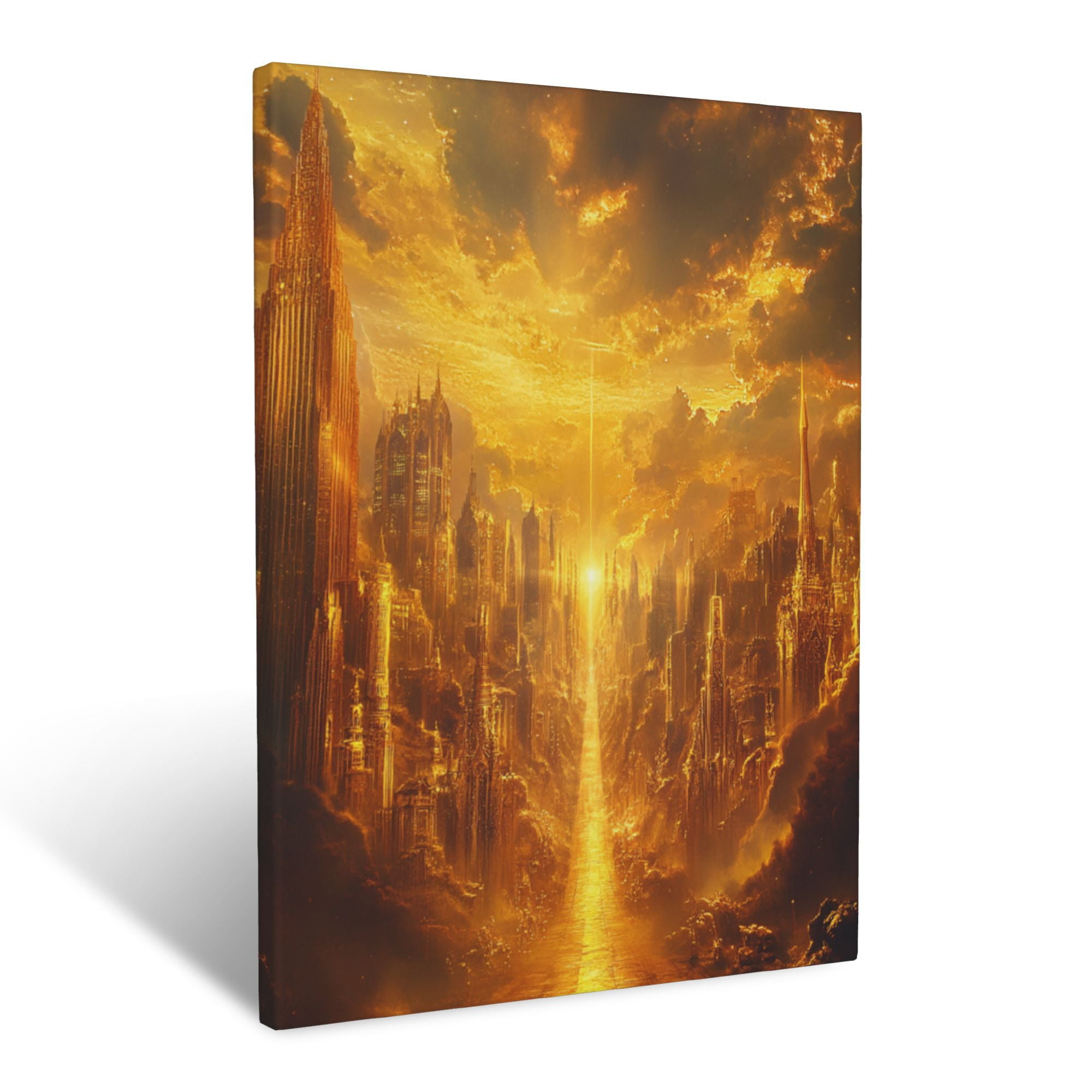 CozyNet Celestial City Of God Golden Streets Glowing Under A Radiant ...