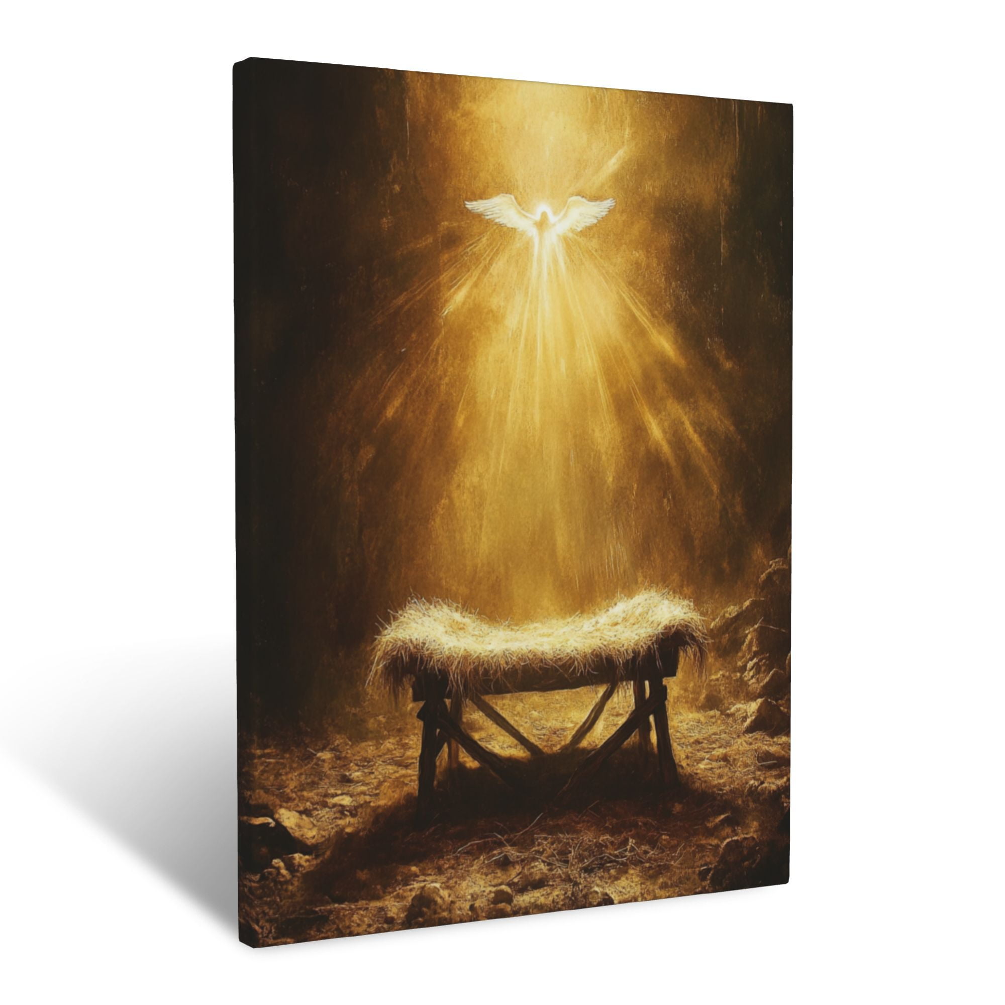 CozyNet ChristEmpty Manger Surrounded By Glowing Light, Symbolizing ...