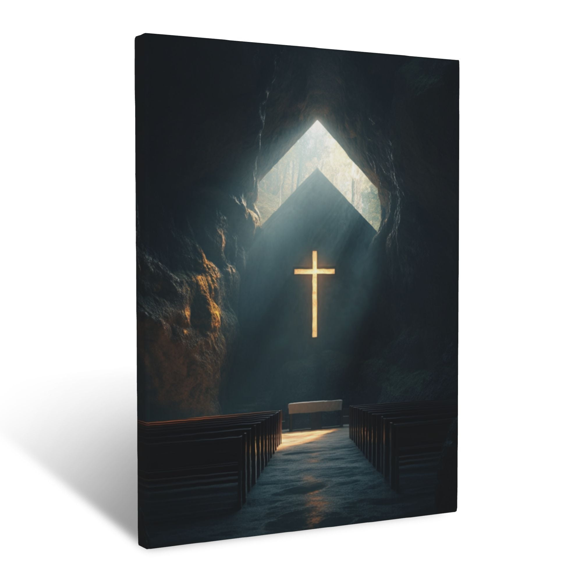 CozyNet Cross Glowing Above A Serene Chapel A Beacon Of Faith ...