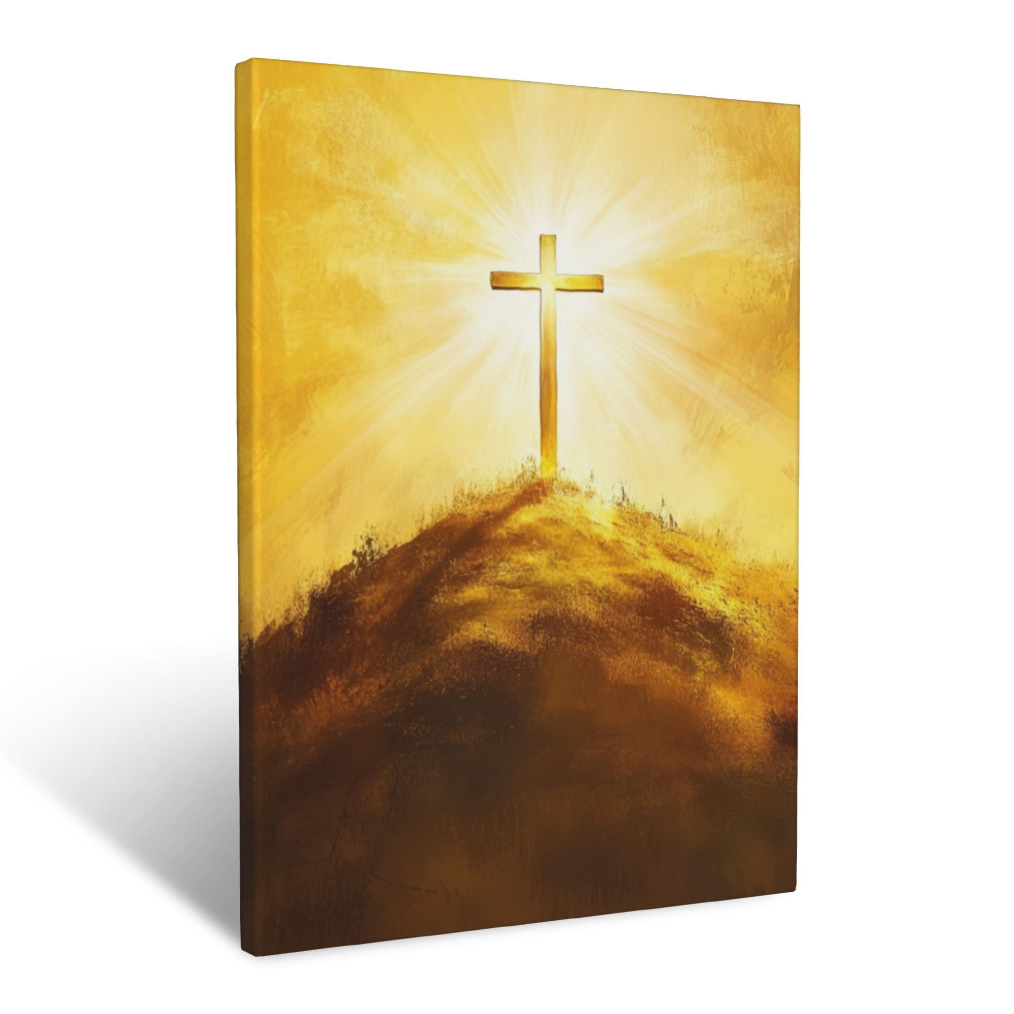 CozyNet Cross Glowing Brightly On A Golden Hillside A Radiant Symbol Of ...