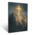 CozyNet Cross Glowing Brightly On A Rugged Mountain Cliff A Symbol Of ...