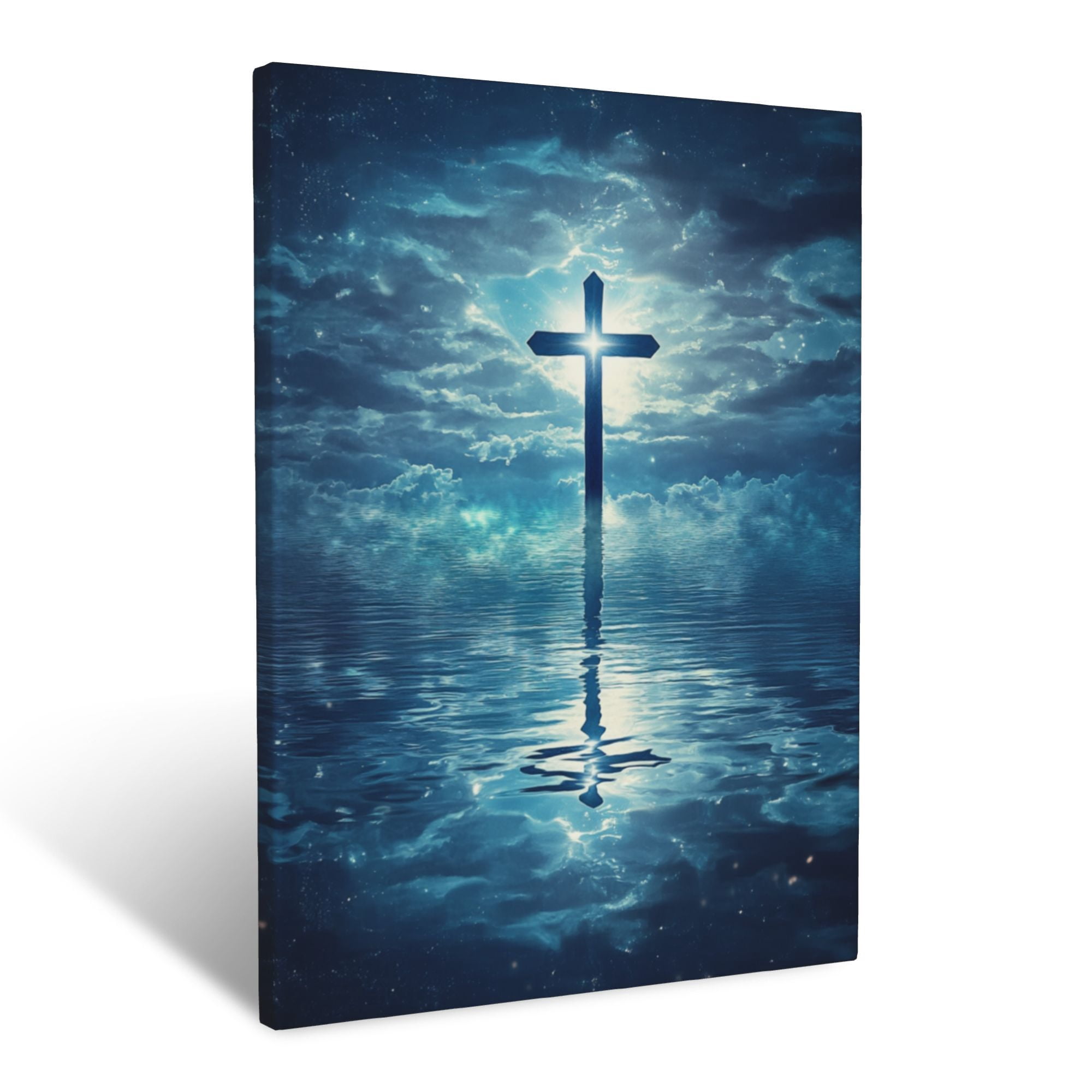 CozyNet Cross Reflecting On Glowing Waters A Serene Symbol Of Faith ...