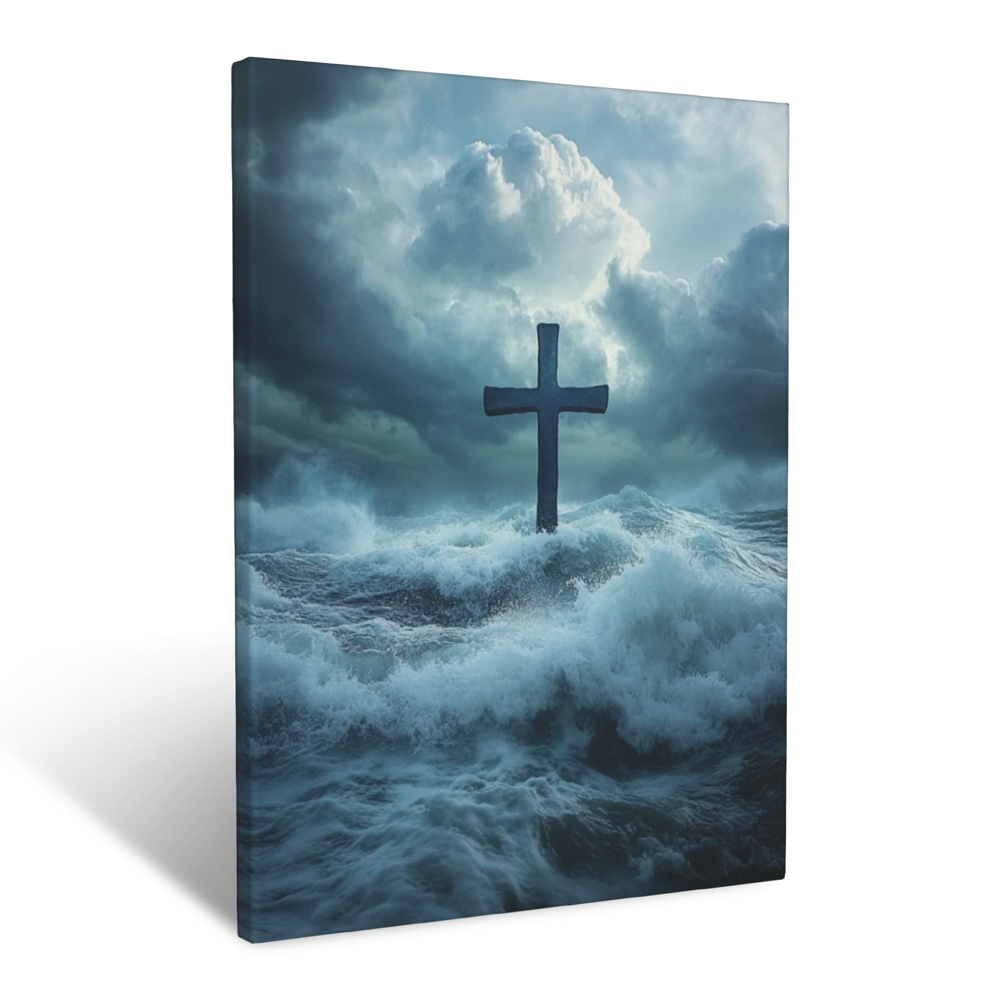 CozyNet Cross Standing Amidst Waves Powerful Symbol Of Faith Amidst ...