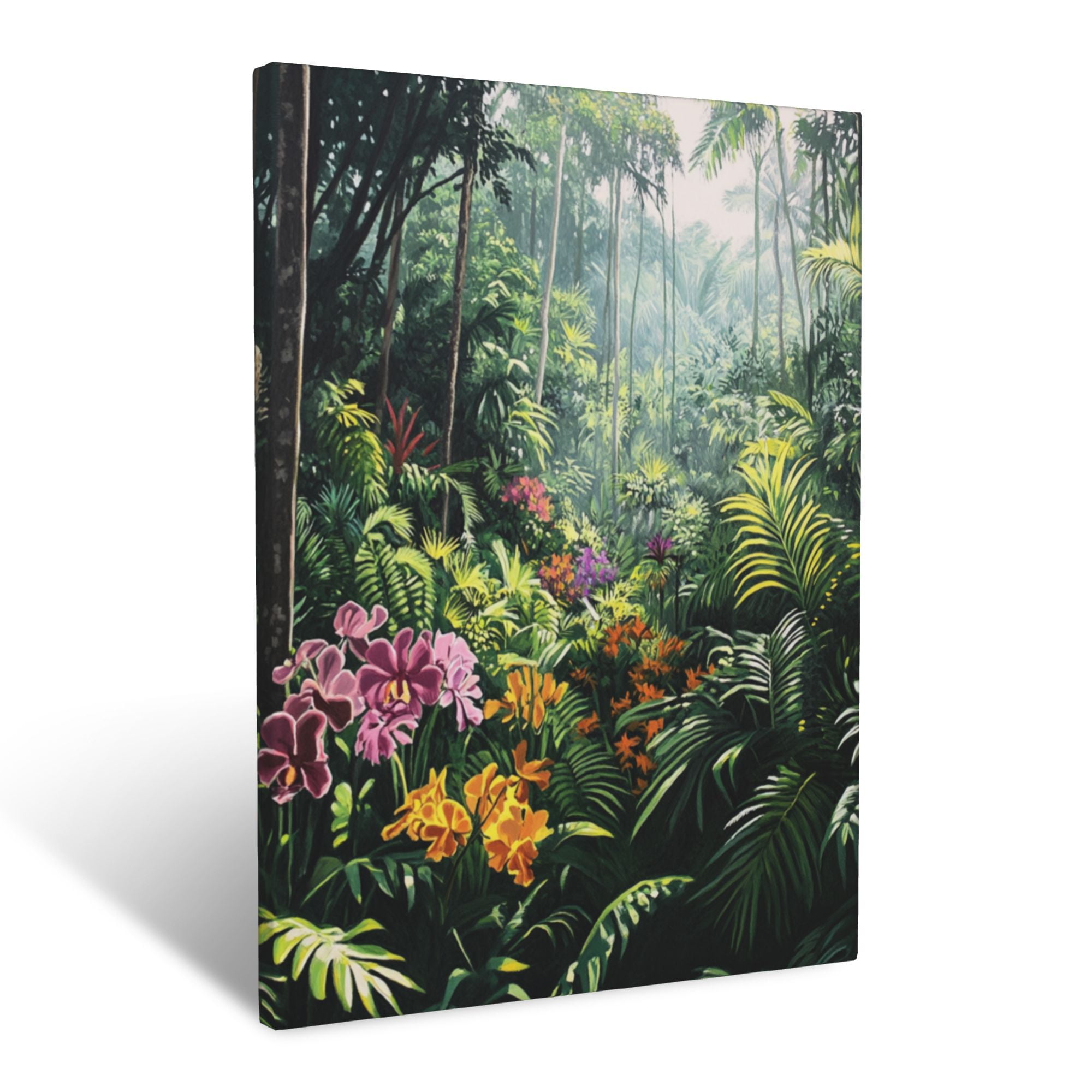 CozyNet Dense Rainforest Filled With Orchids And Colorful Fern Clusters ...