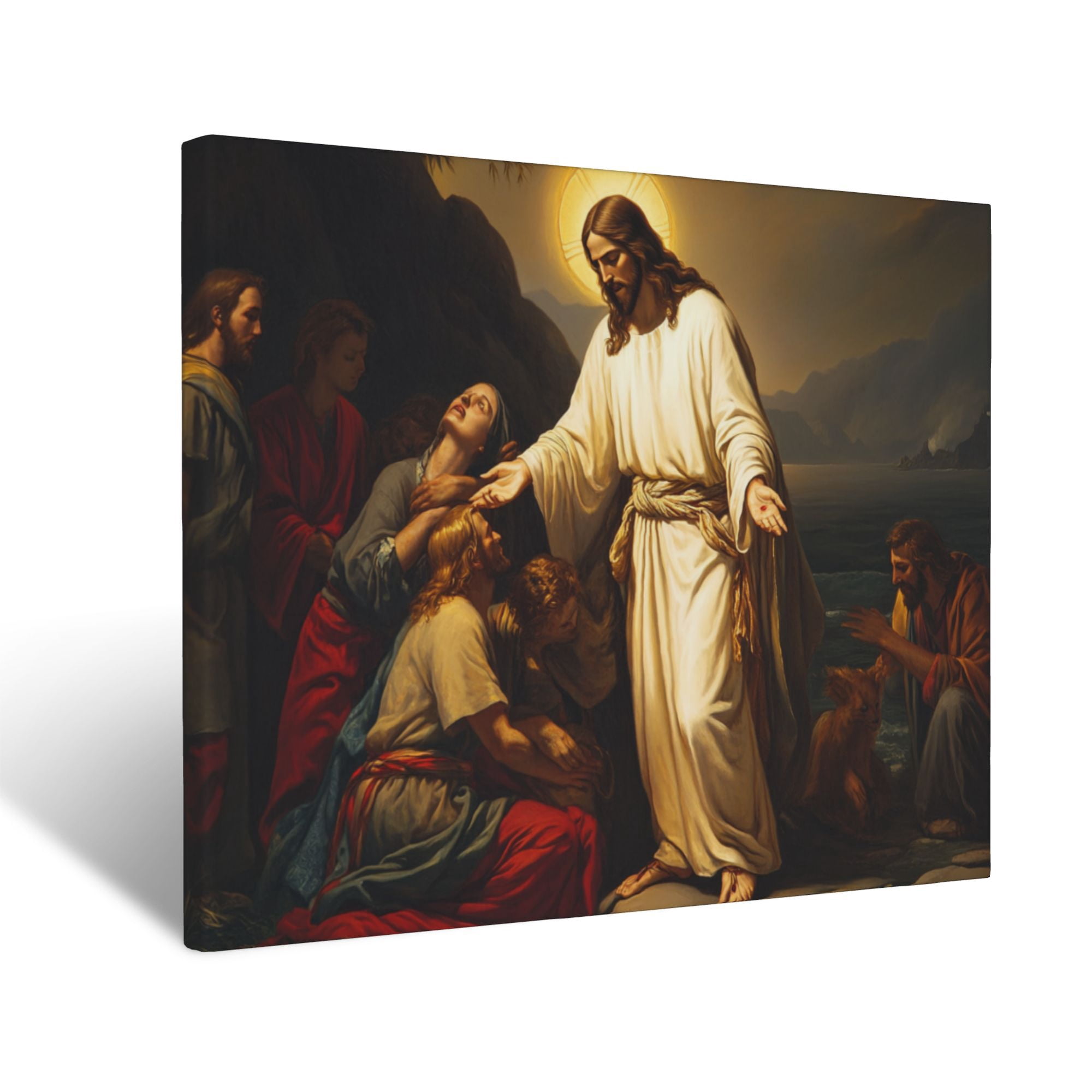 CozyNet Depiction Of Jesus Glowing As He Comforts The Weary With Divine ...