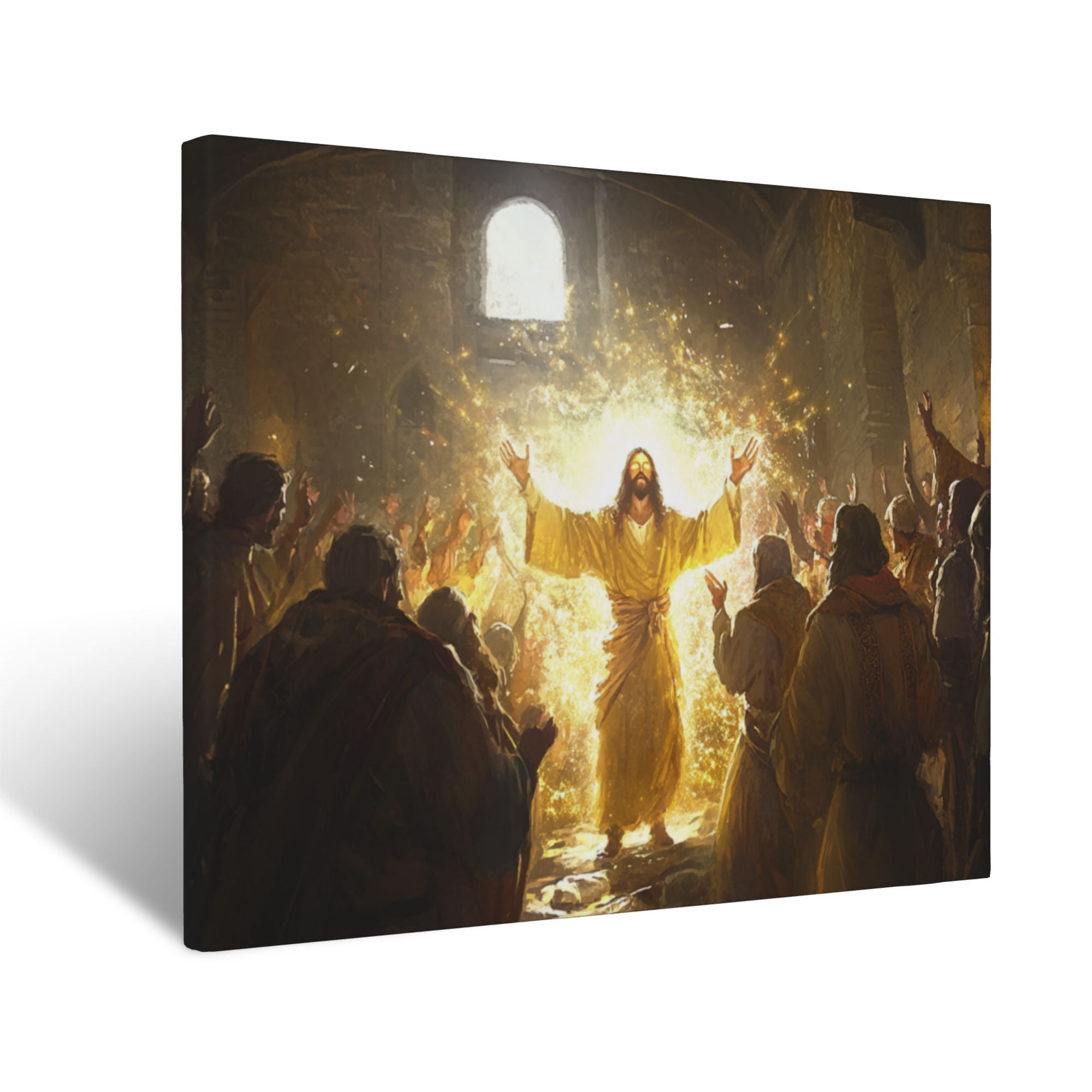 CozyNet Depiction Of Jesus Glowing As He Performs Miracles Surrounded ...