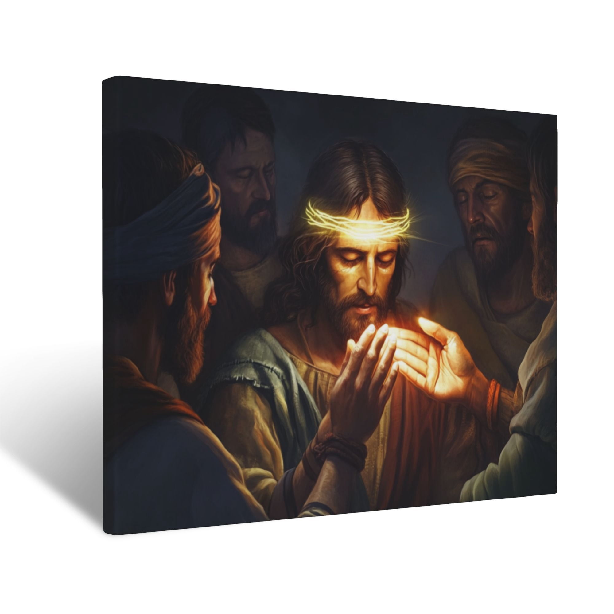 CozyNet Depiction Of Jesus Healing The Blind, His Glowing Hands ...
