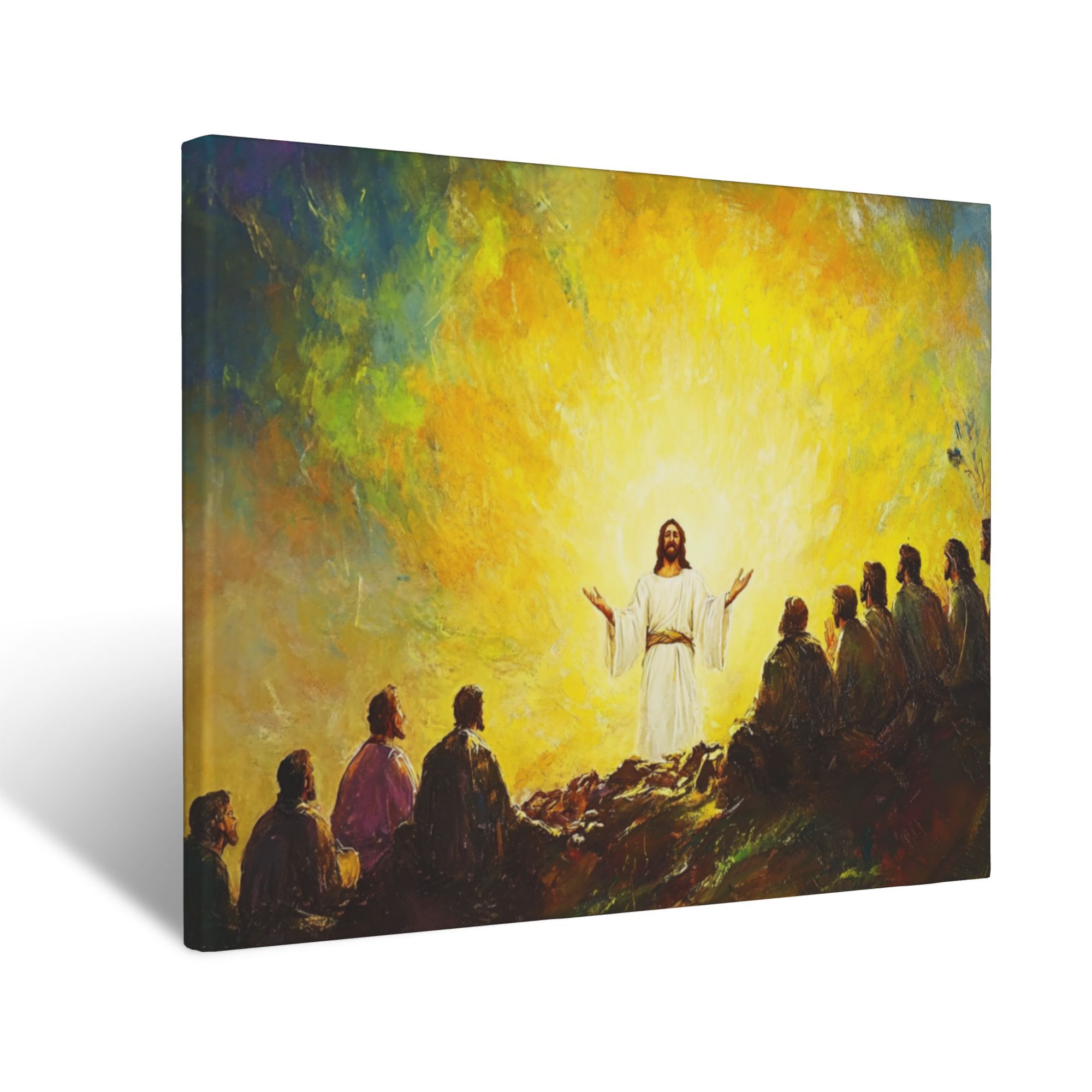 CozyNet Depiction Of The Sermon On The Mount, With Jesus Glowing As He ...