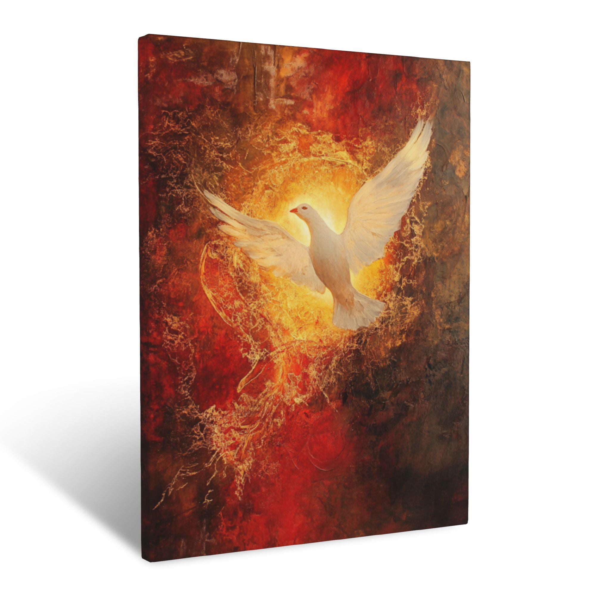 CozyNet Dove Descending With Glowing Wings Symbolizing Heavenly Peace ...