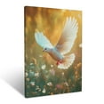 CozyNet Dove Flying Above A Serene Meadow, Vibrant Sunlight ...
