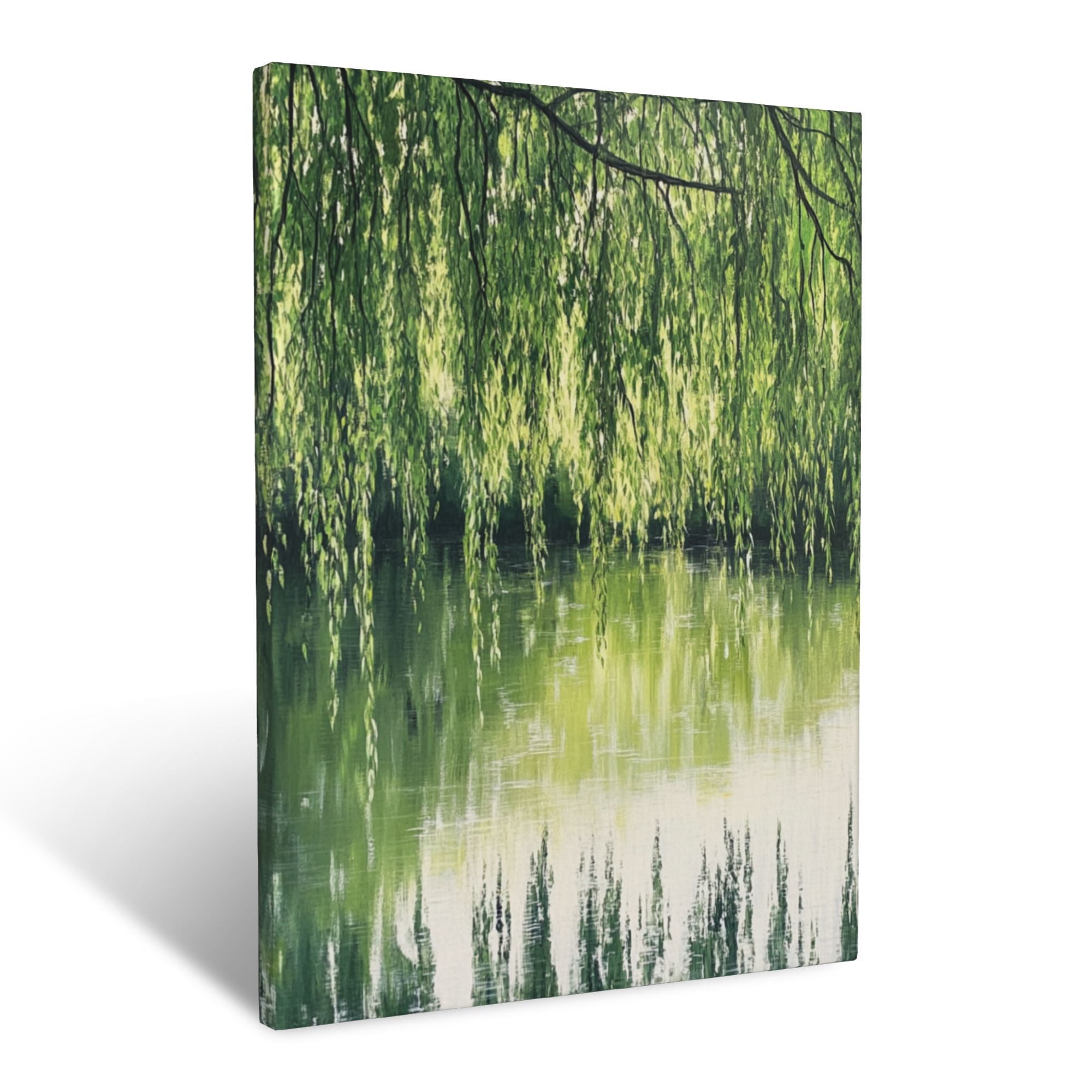 CozyNet Elegant Weeping Willow Branches Cascading Over Tranquil Water ...