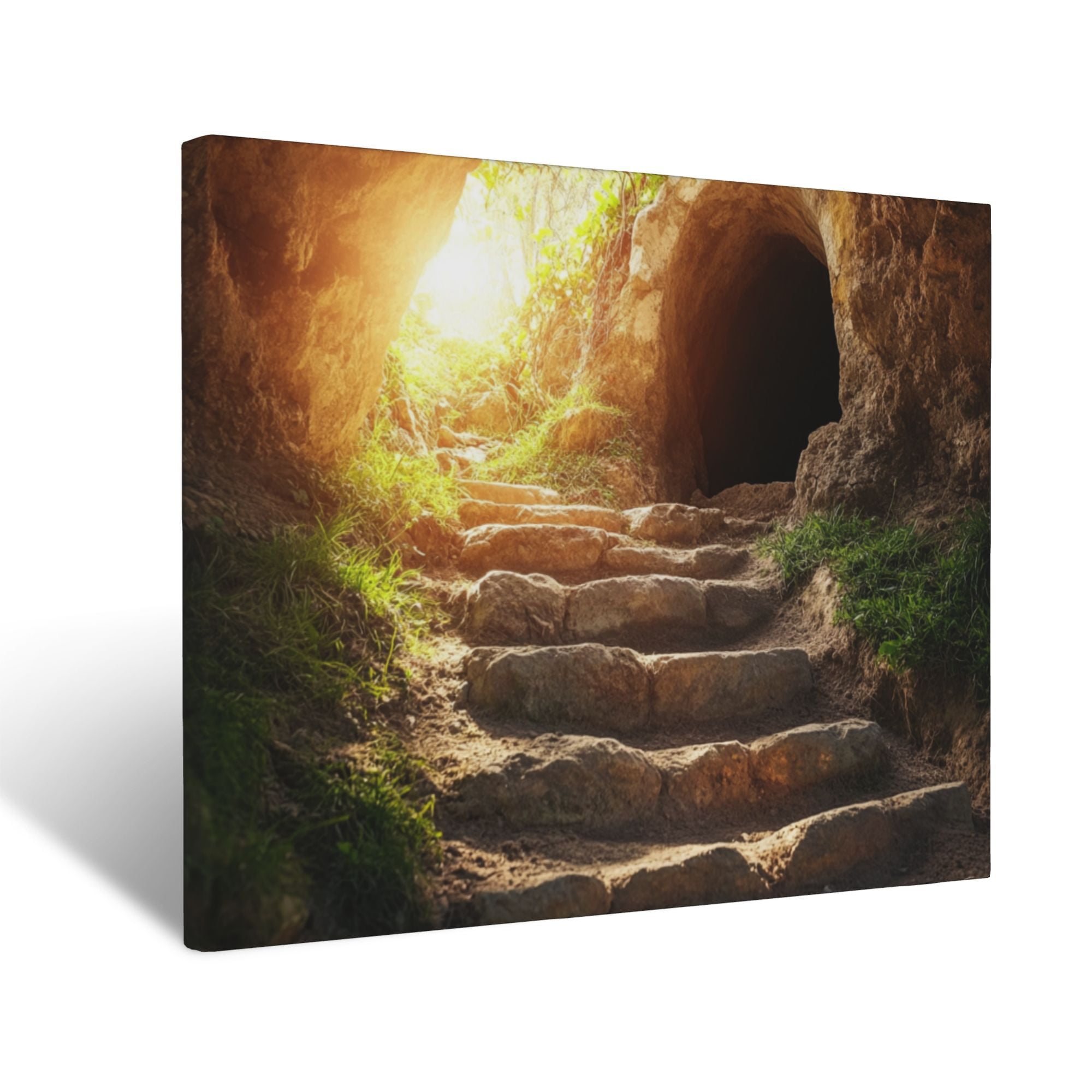 CozyNet The Empty Tomb Glowing Stone Rolled Away, Light Radiating Hope ...