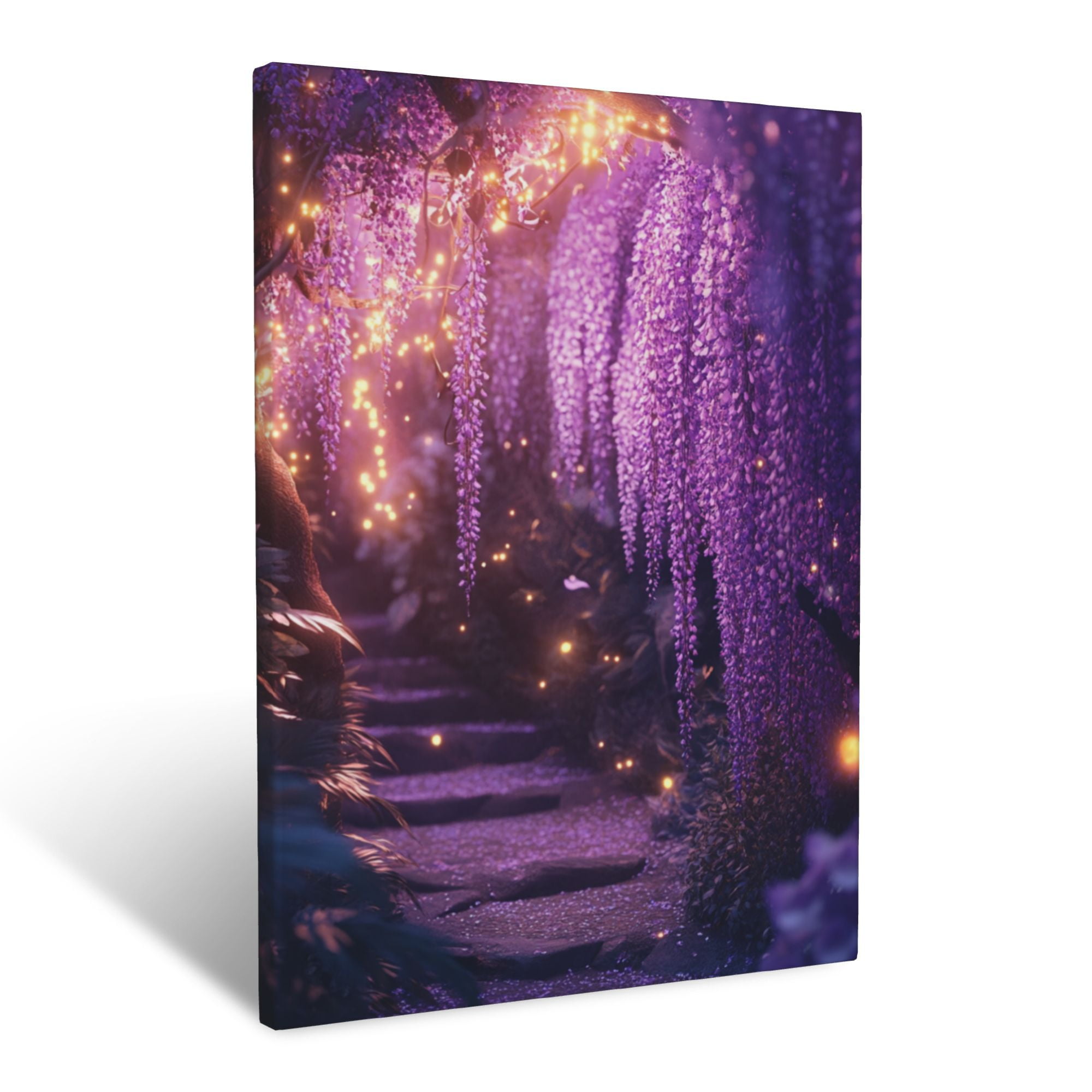 CozyNet Enchanted Garden Scene With Wisteria Blossoms And Sparkling ...