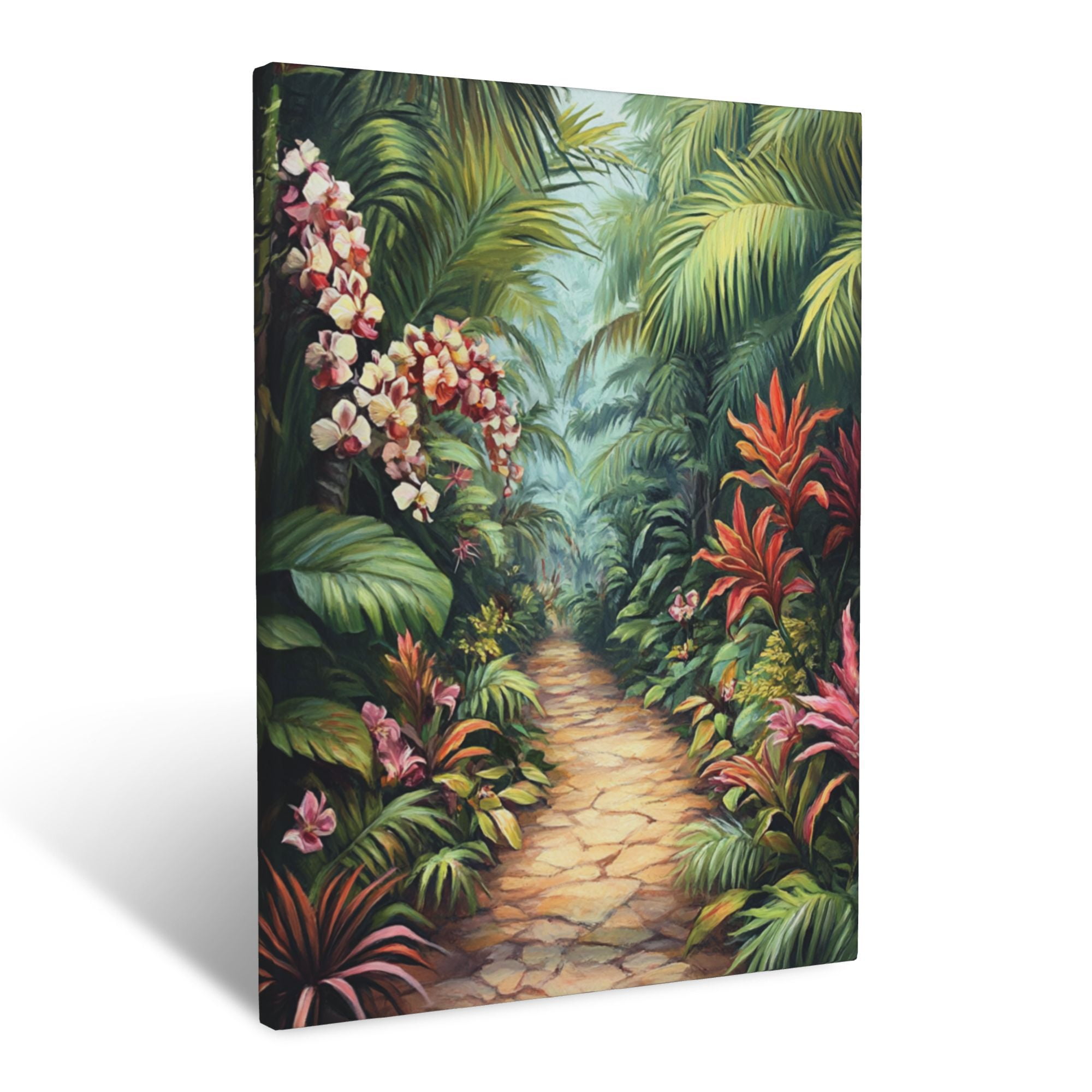 CozyNet Enchanting Jungle Path Framed By Orchids, Bromeliads & Towering ...