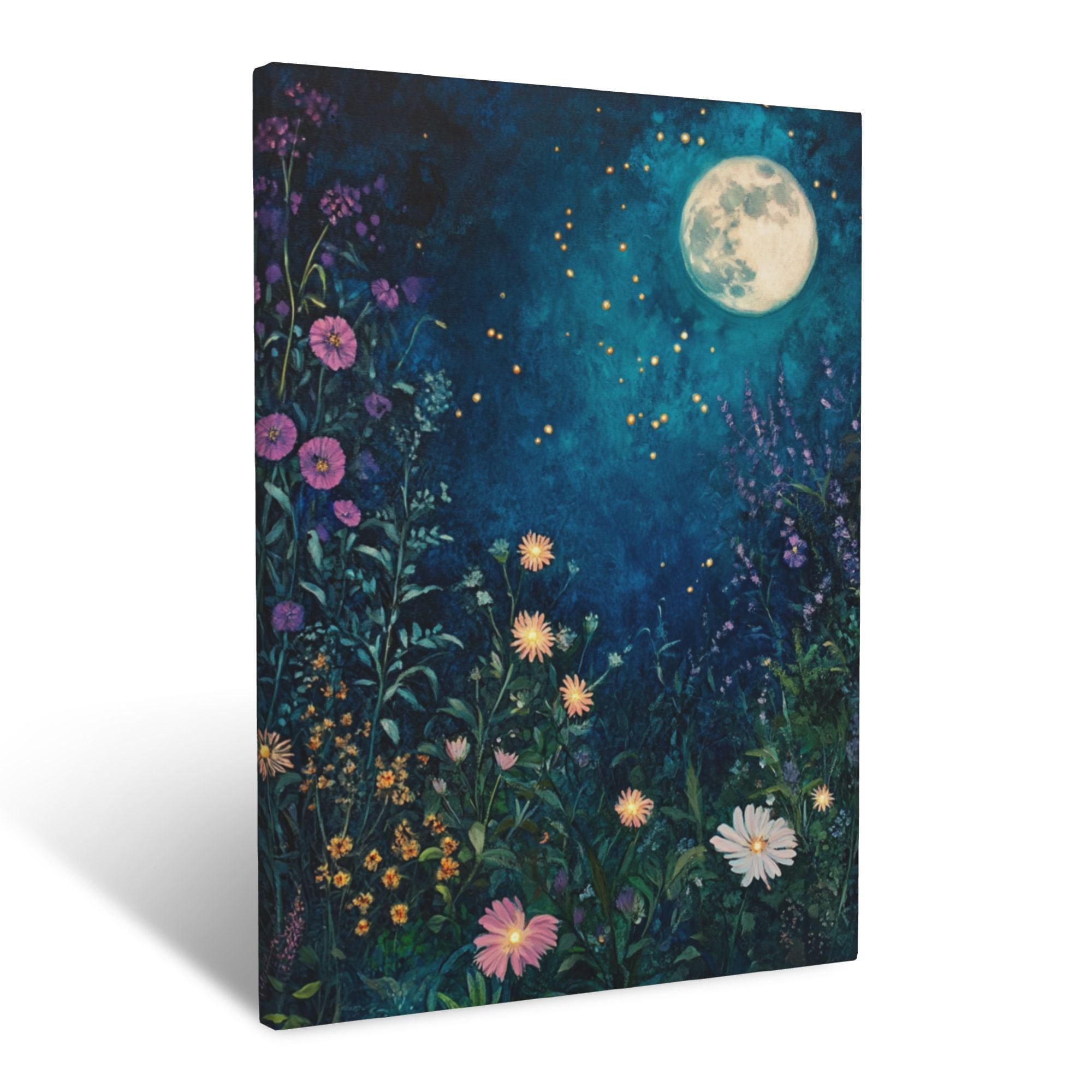 CozyNet Ethereal Night Garden Scene With Moonlit Flowers & Softly ...
