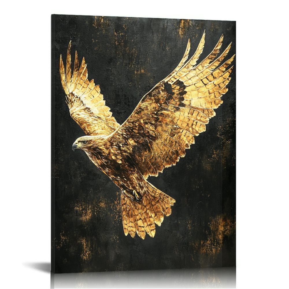 CozyNet Fierce Hawk Flight Molten Gold Wings & Sharp Black Sky Outlines ...