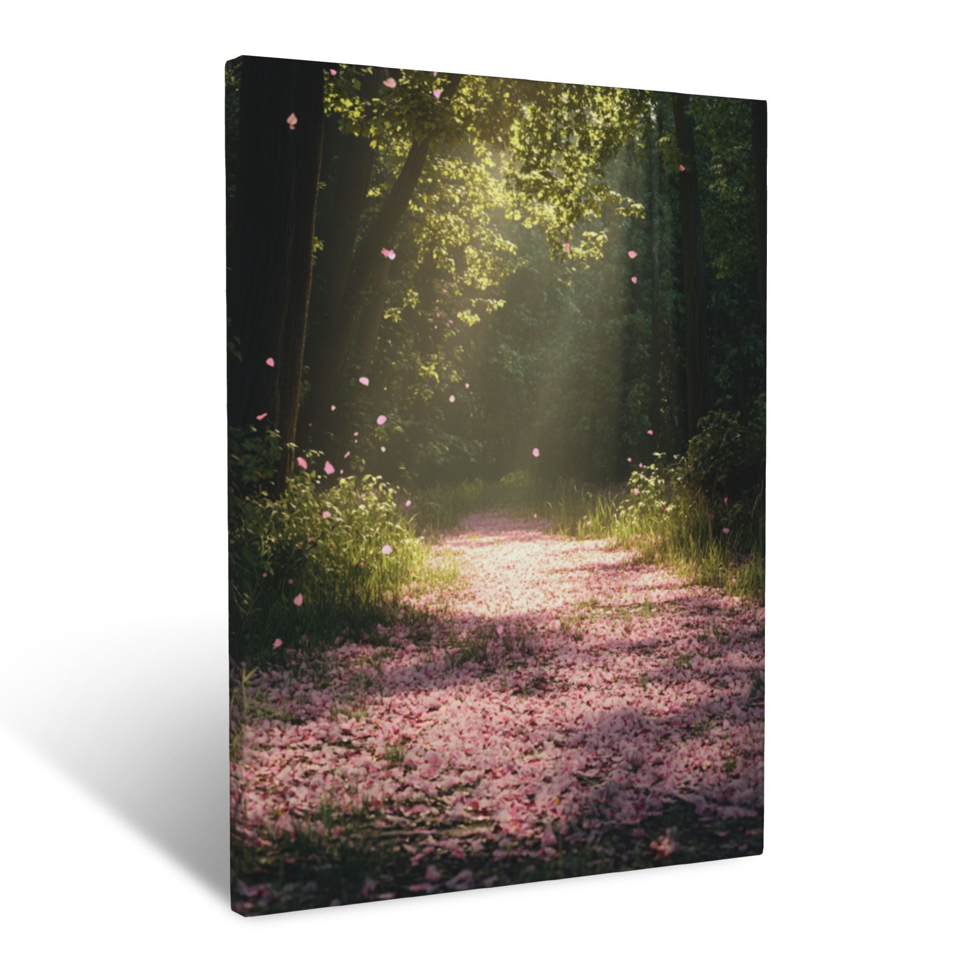 CozyNet Forest Clearing Covered With Scattered Petals And Dappled ...