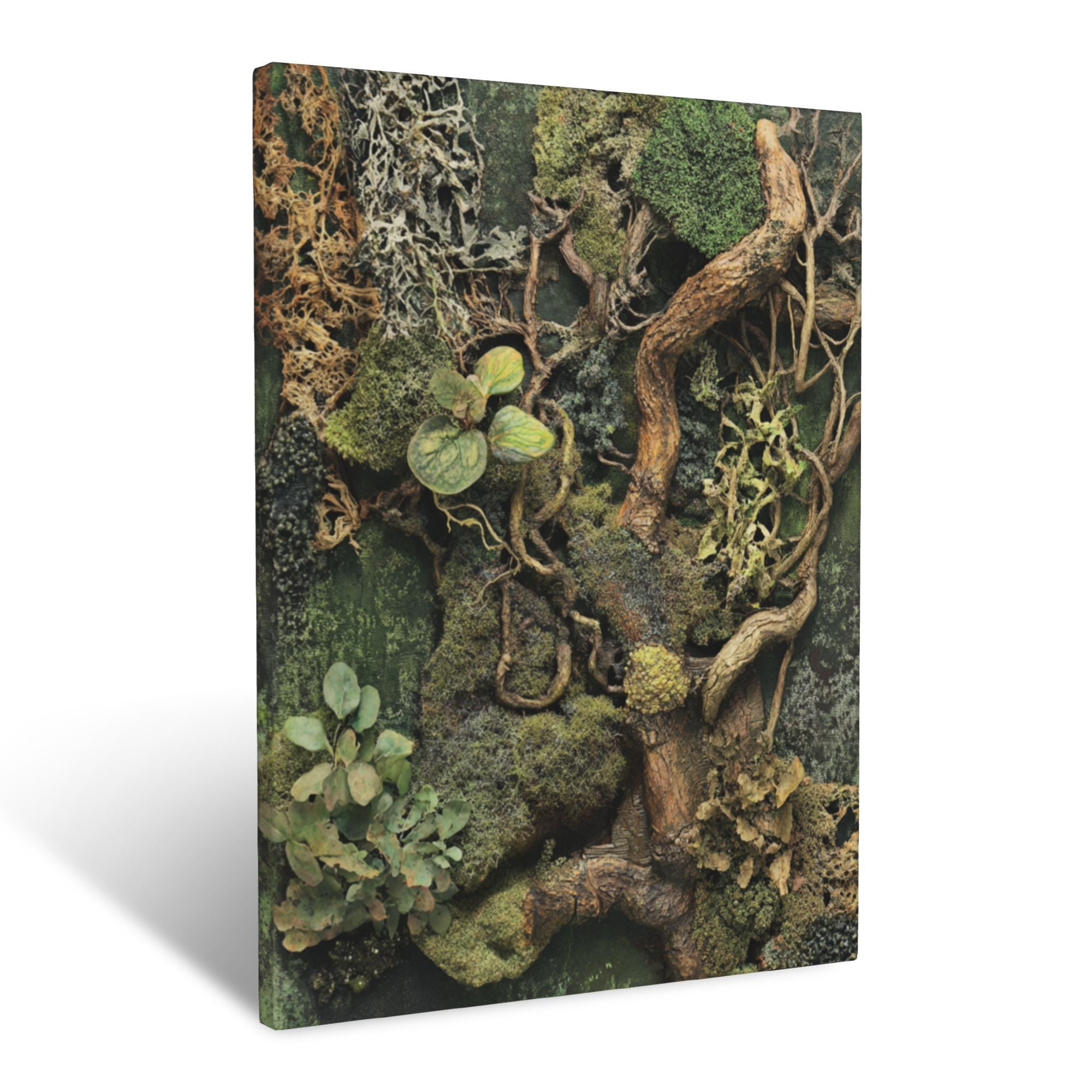 CozyNet Forest Inspired Collage With Intertwined Vines, Mosses And Rich ...