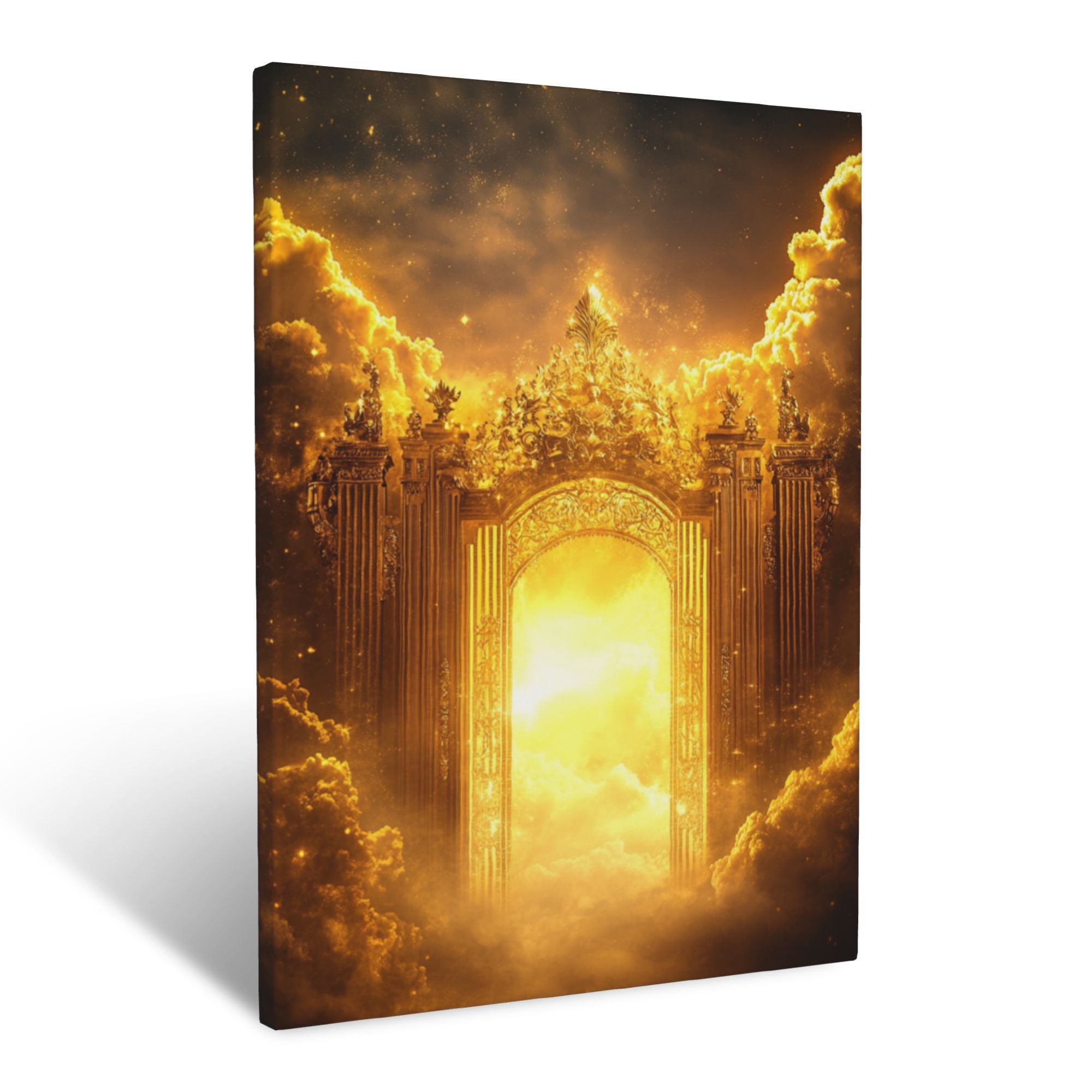 CozyNet Glorious Gates Of Heaven Glowing In Radiant Light Surrounded By ...