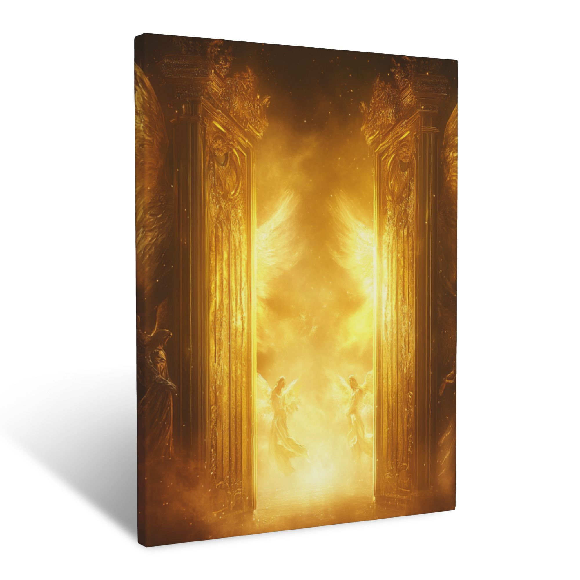 CozyNet Glorious Gates Of Heaven Glowing Brightly Under Golden Light ...